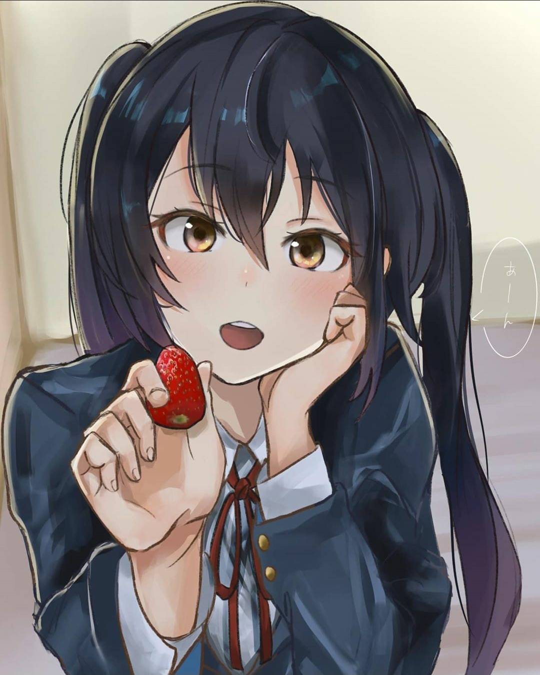 Azunyan giving you her strawberry | Scrolller