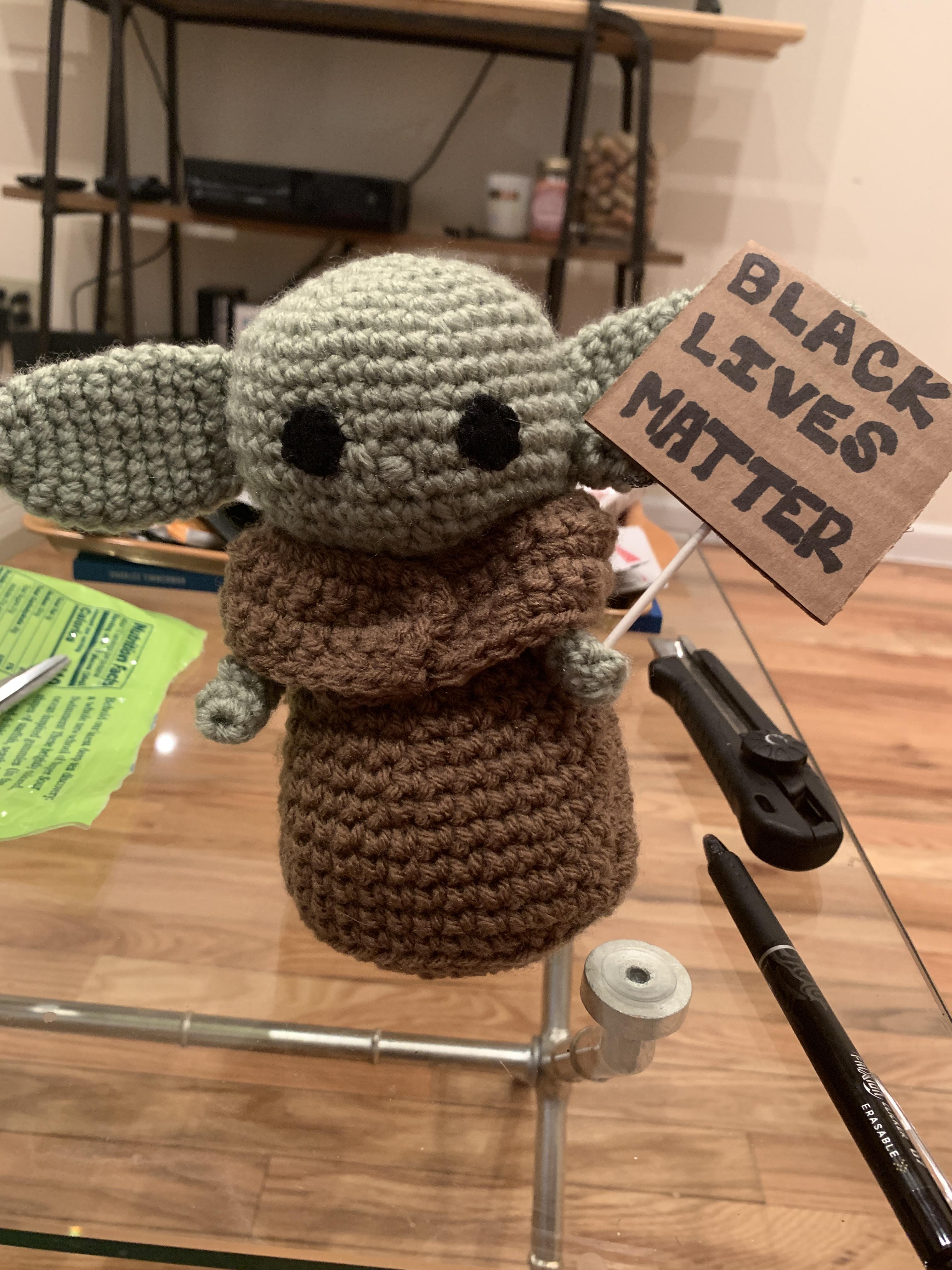 Baby Yoda says: “Black Lives Matter!” | Scrolller