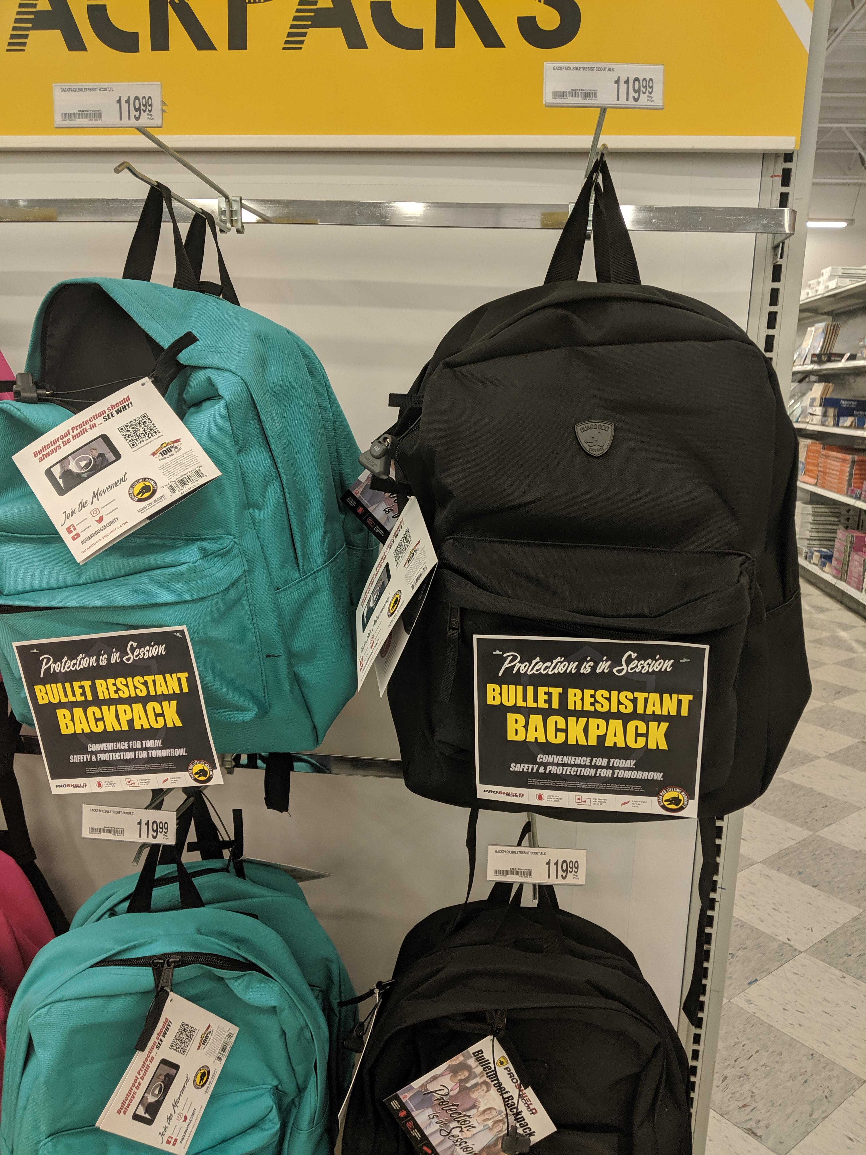 Backpacks in 2019 have Kevlar built into them! The world is a crazy place! | Scrolller