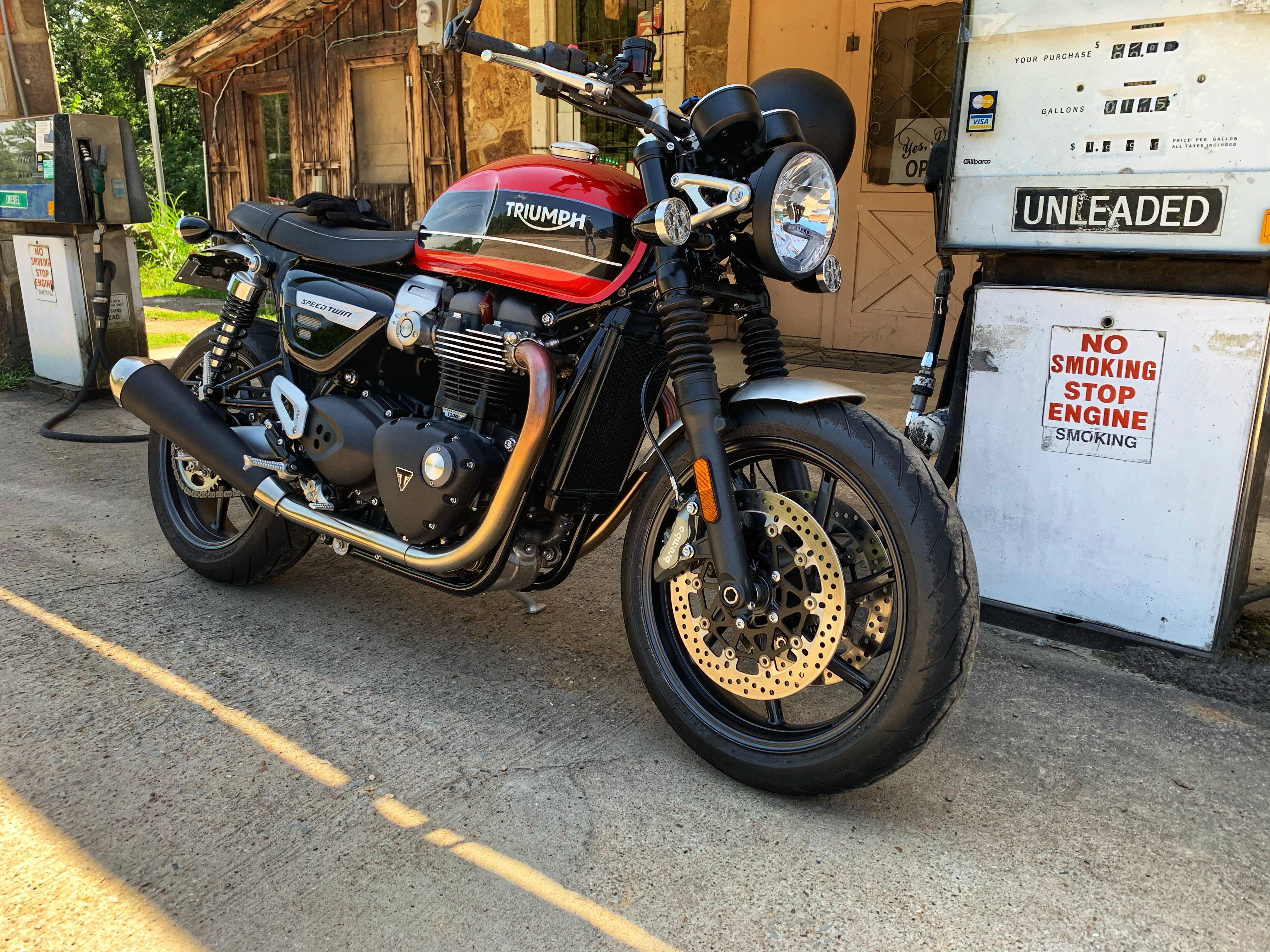 Backroads riding on the Speed Twin today. | Scrolller