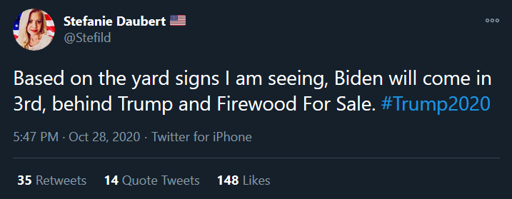 Based on the yard signs I'm seeing... | Scrolller