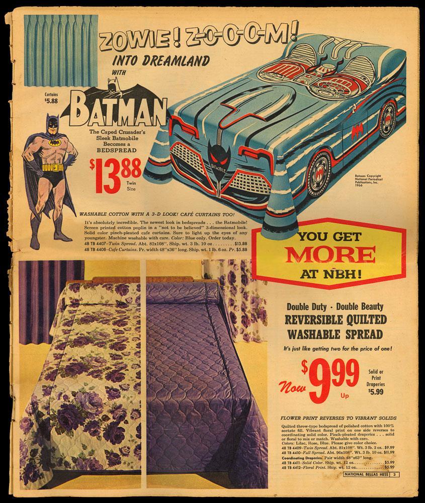 Batmobile bedspread, 1966 | Scrolller