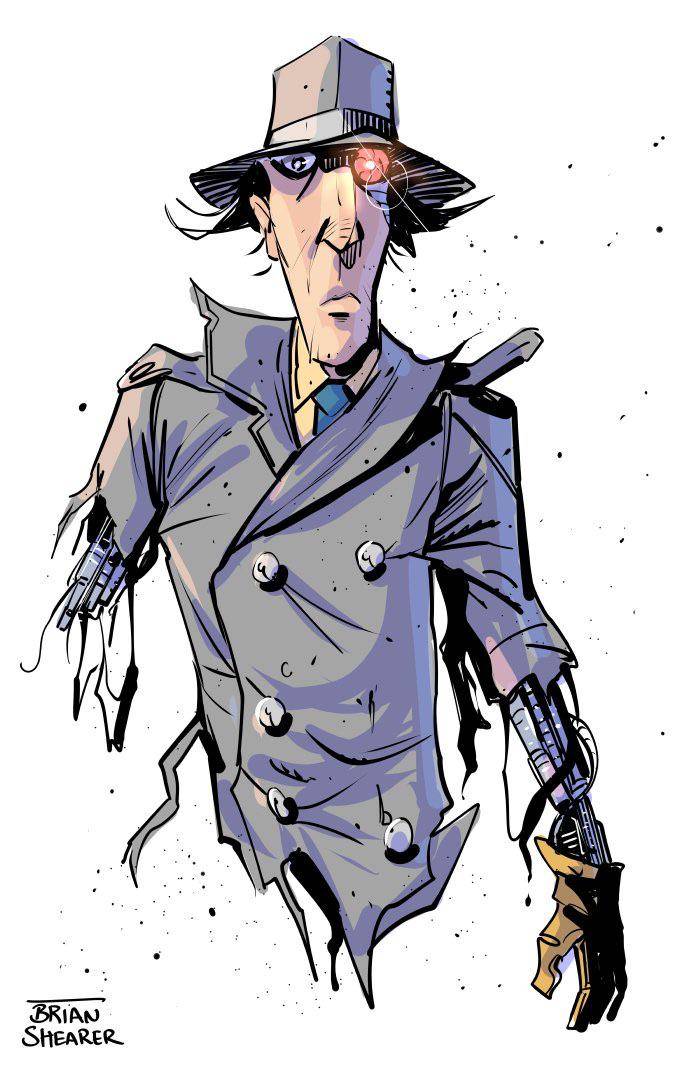 Battle Damaged Inspector Gadget by Brian Shearer. | Scrolller