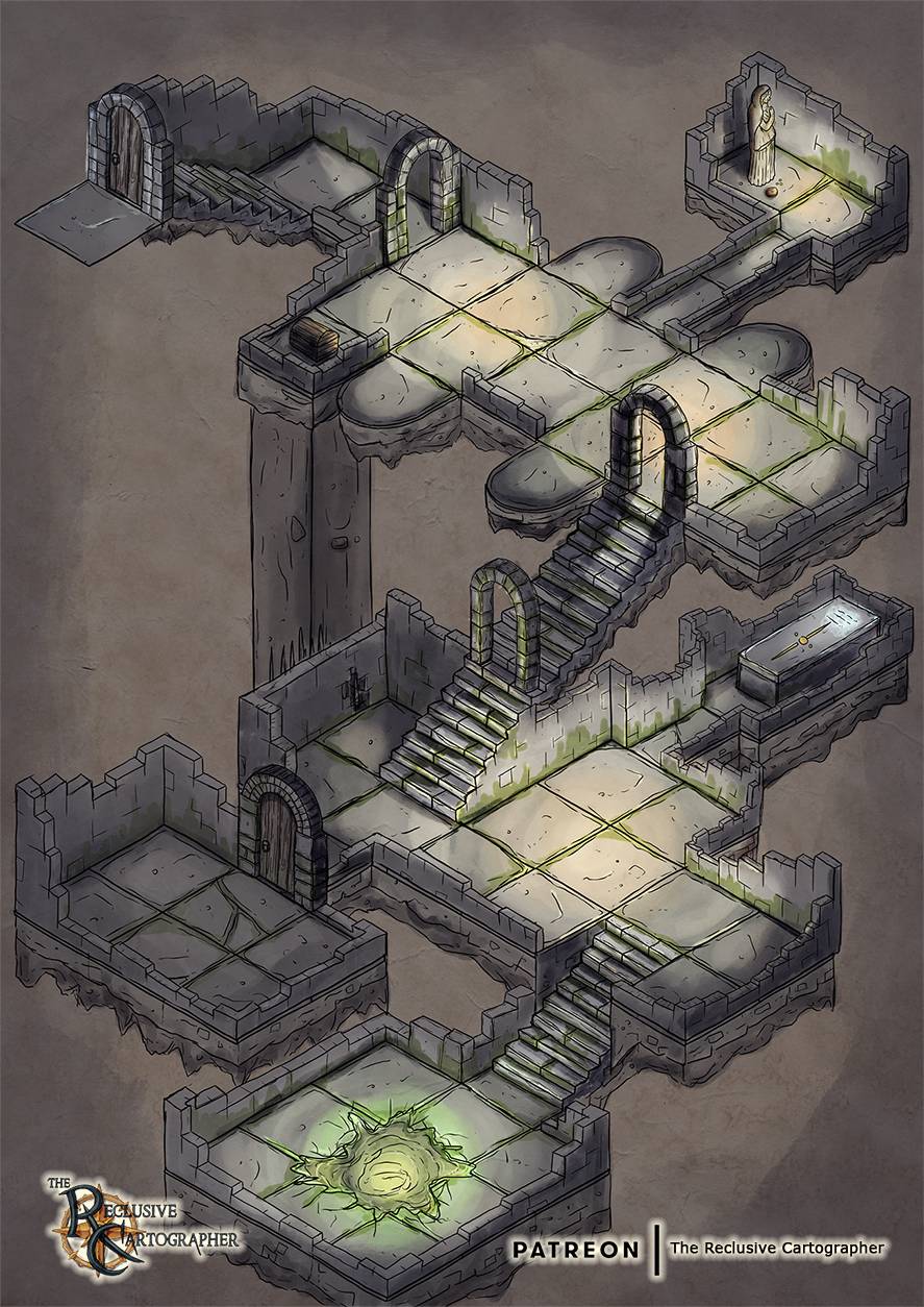 My first attempt at an isometric dungeonmap | Scrolller