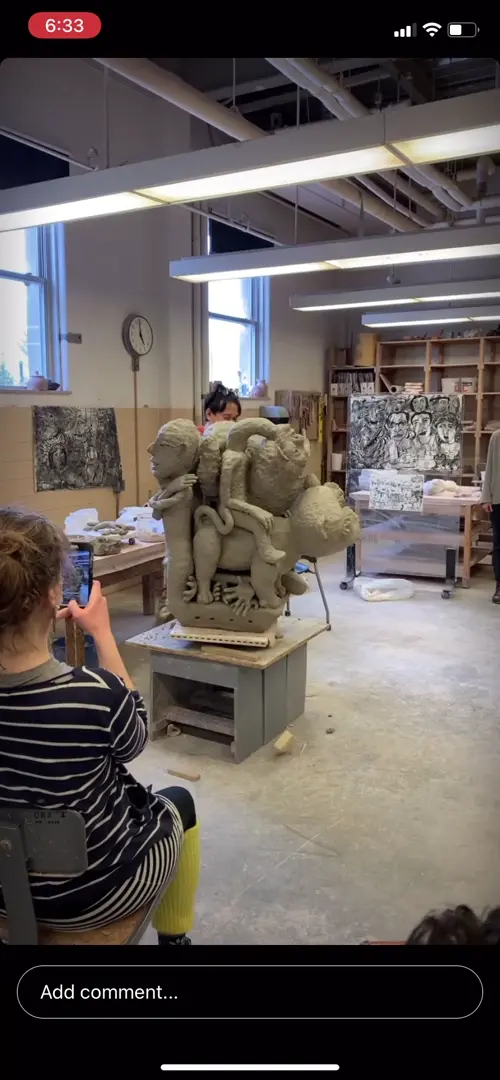 Beautiful ceramic sculpture falling | Scrolller