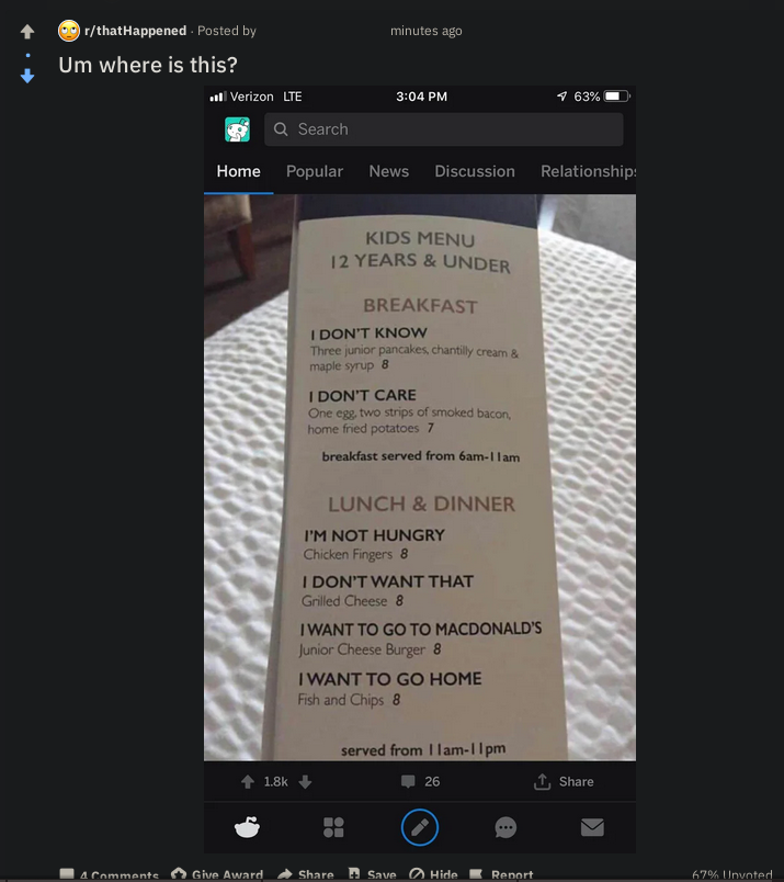 Because restaurants can't get creative with their menus. | Scrolller