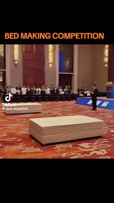 Bed making competition in Japan | Scrolller