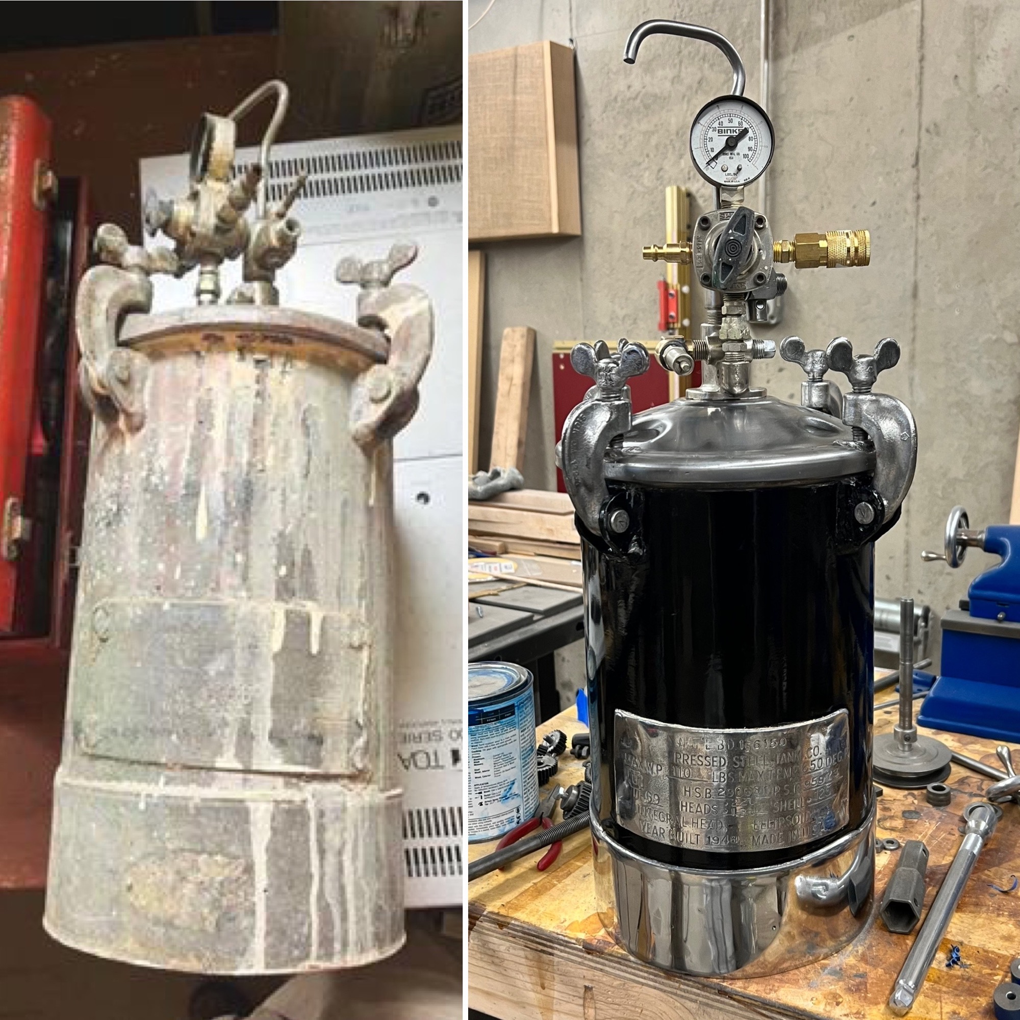 Before/After Pressure Pot Restoration (in progress) | Scrolller