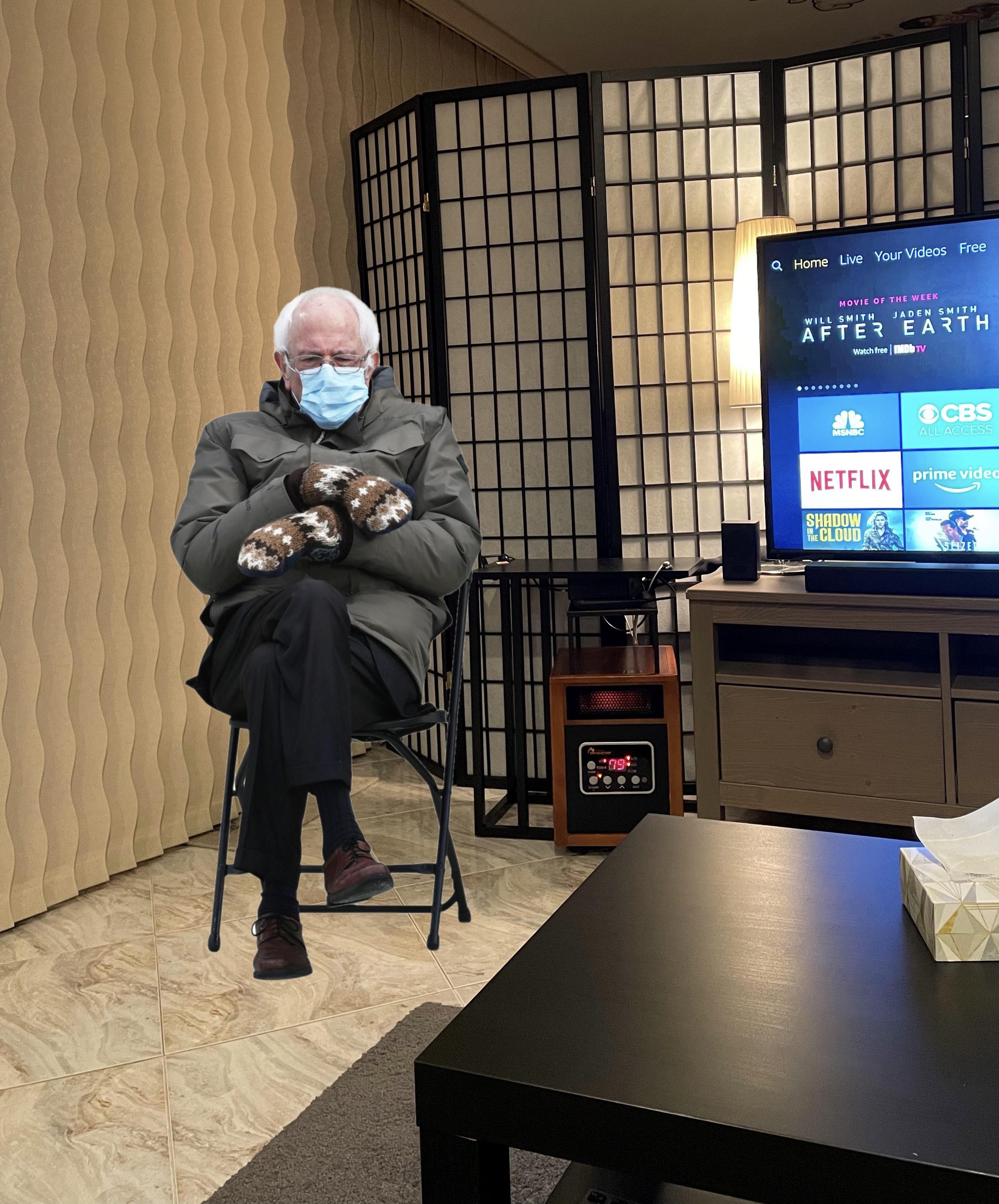 Bernie by my heater | Scrolller