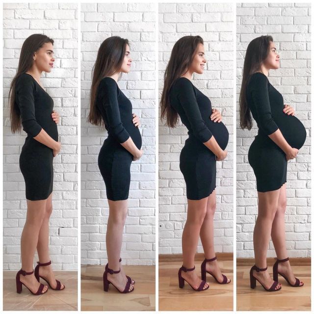 Big bump in tight black dress. | Scrolller
