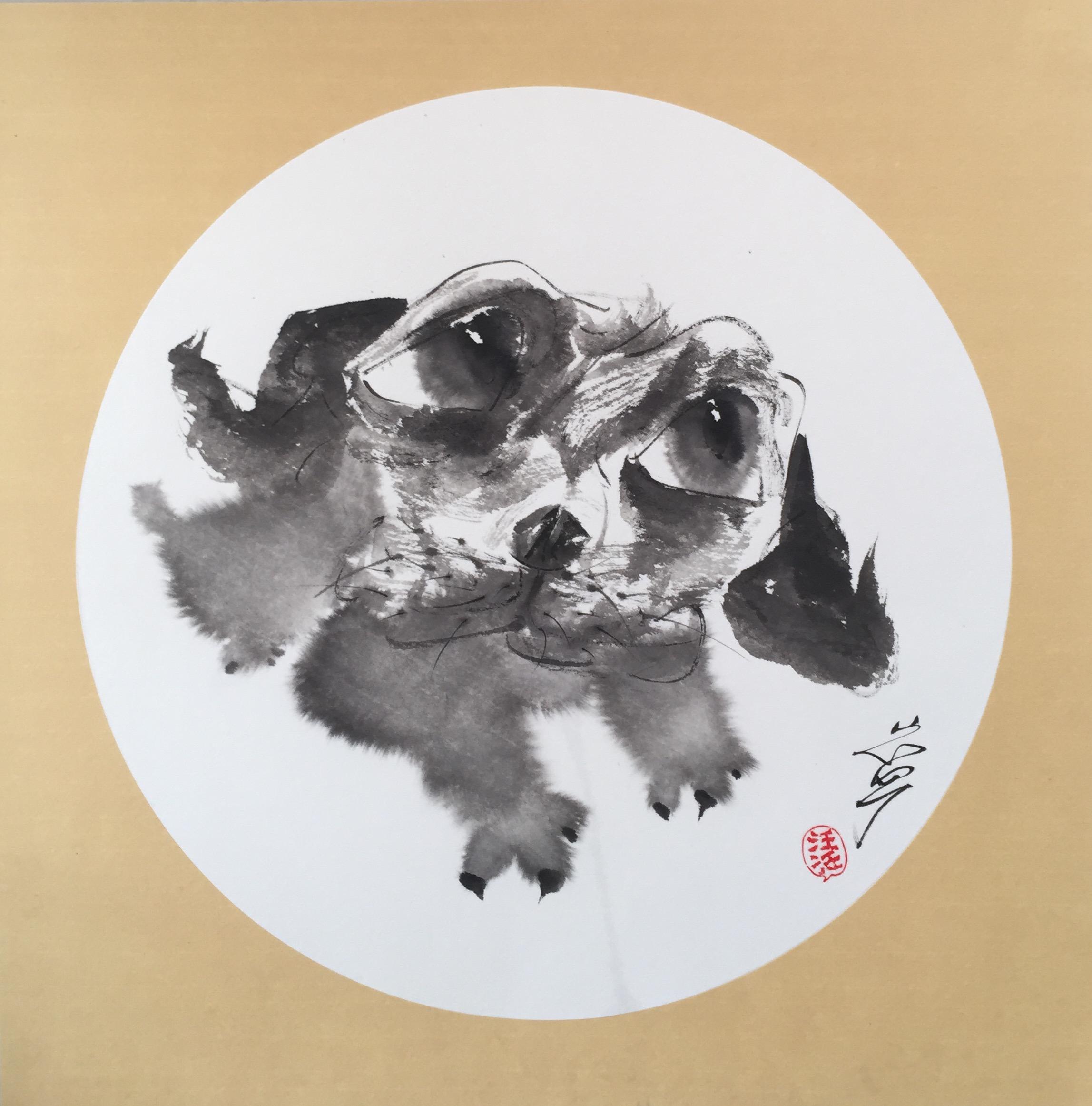 Big-eyed dog Ⅴ, Me, Ink, 2020 | Scrolller