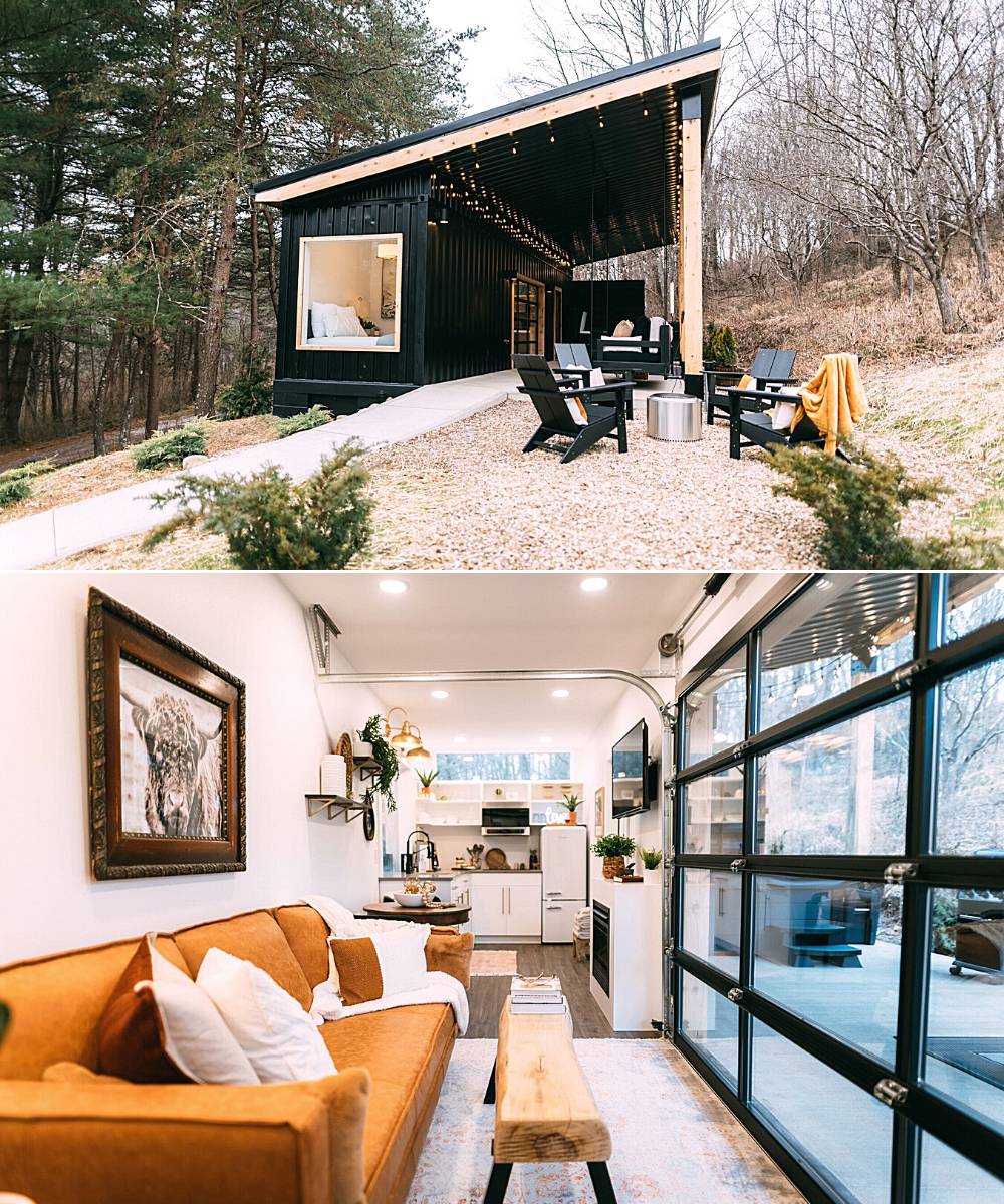Black Tiny Shipping Container House | Scrolller