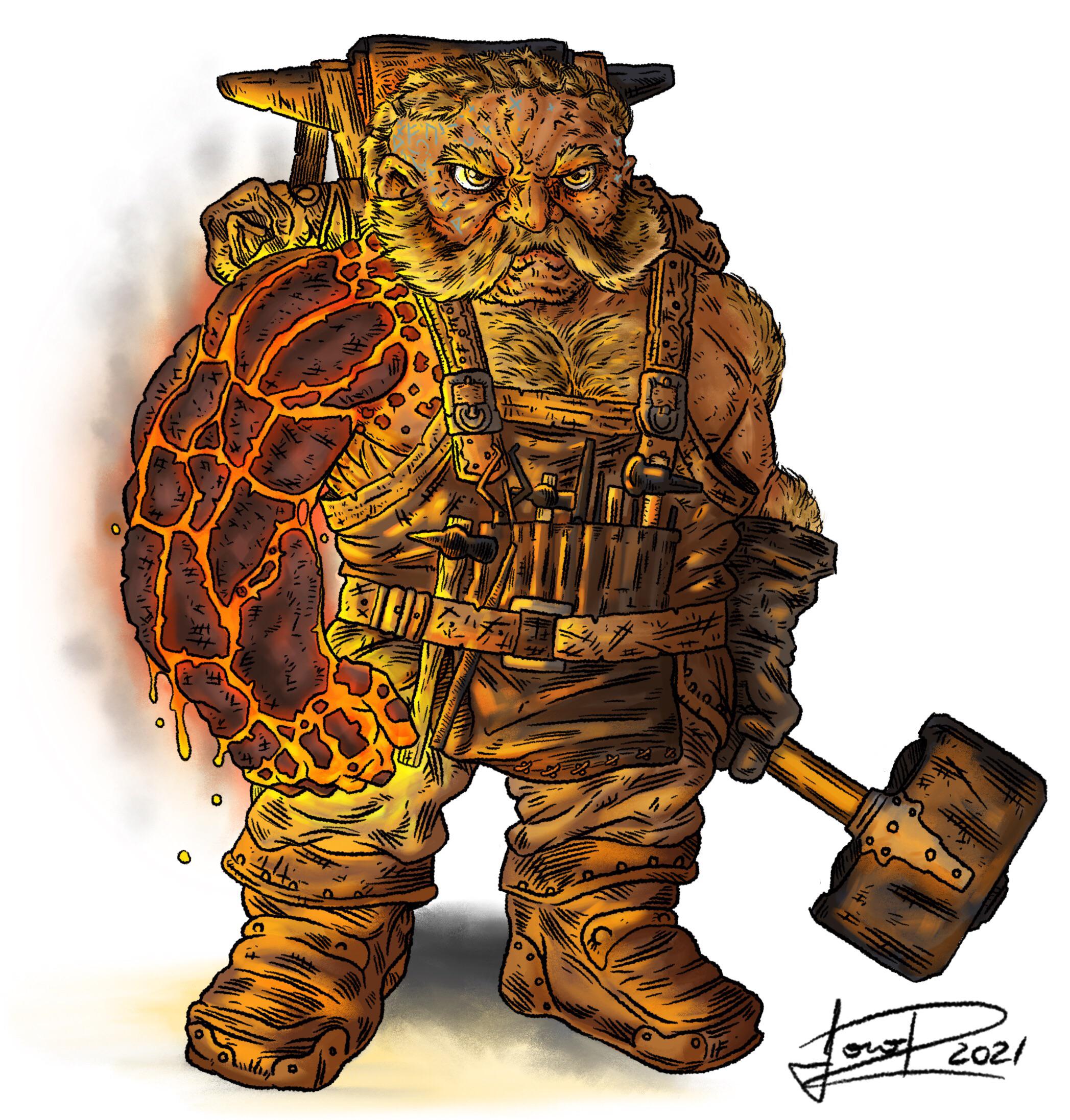 Blacksmith dwarf commissioned | Scrolller