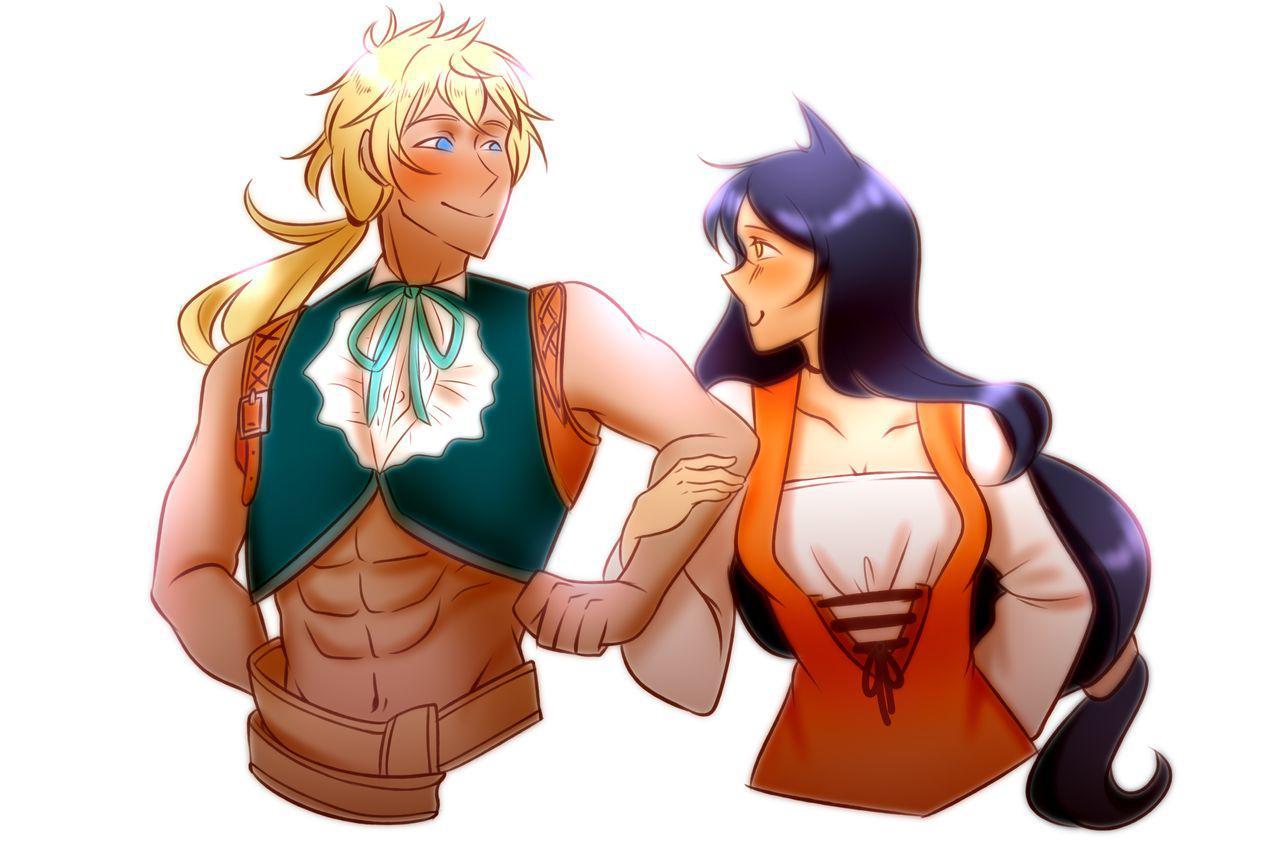Blacksun (Blake Belladonna x Sun Wukong) Commission, done by h4rm0n1a on Tumblr/@HarmonialArts ...