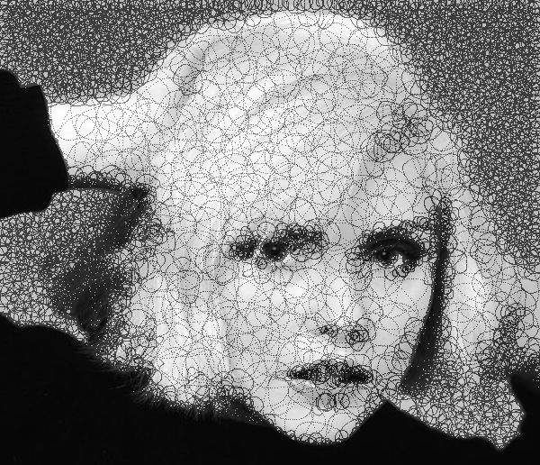 Blondie [automatic scribble art from photo] | Scrolller