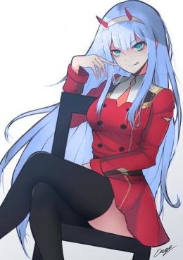 Blue haired Zero Two O_o | Scrolller