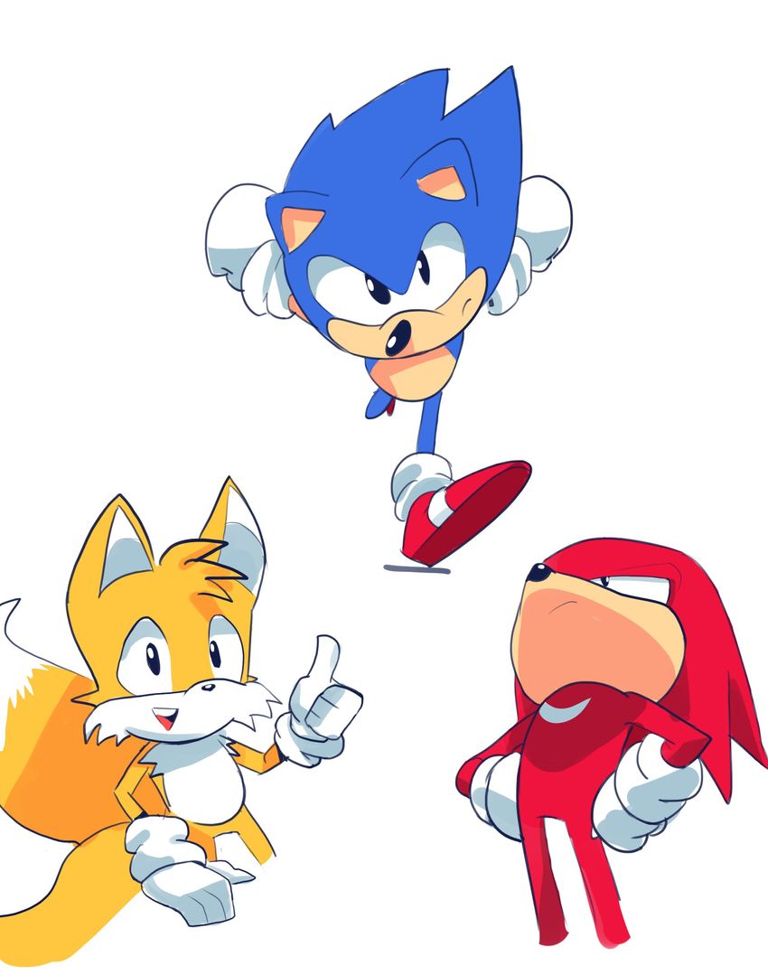 Bracardi Curry's (Sonic Comics Artist) early artwork of Sonic, Tails and Knuckles! | Scrolller