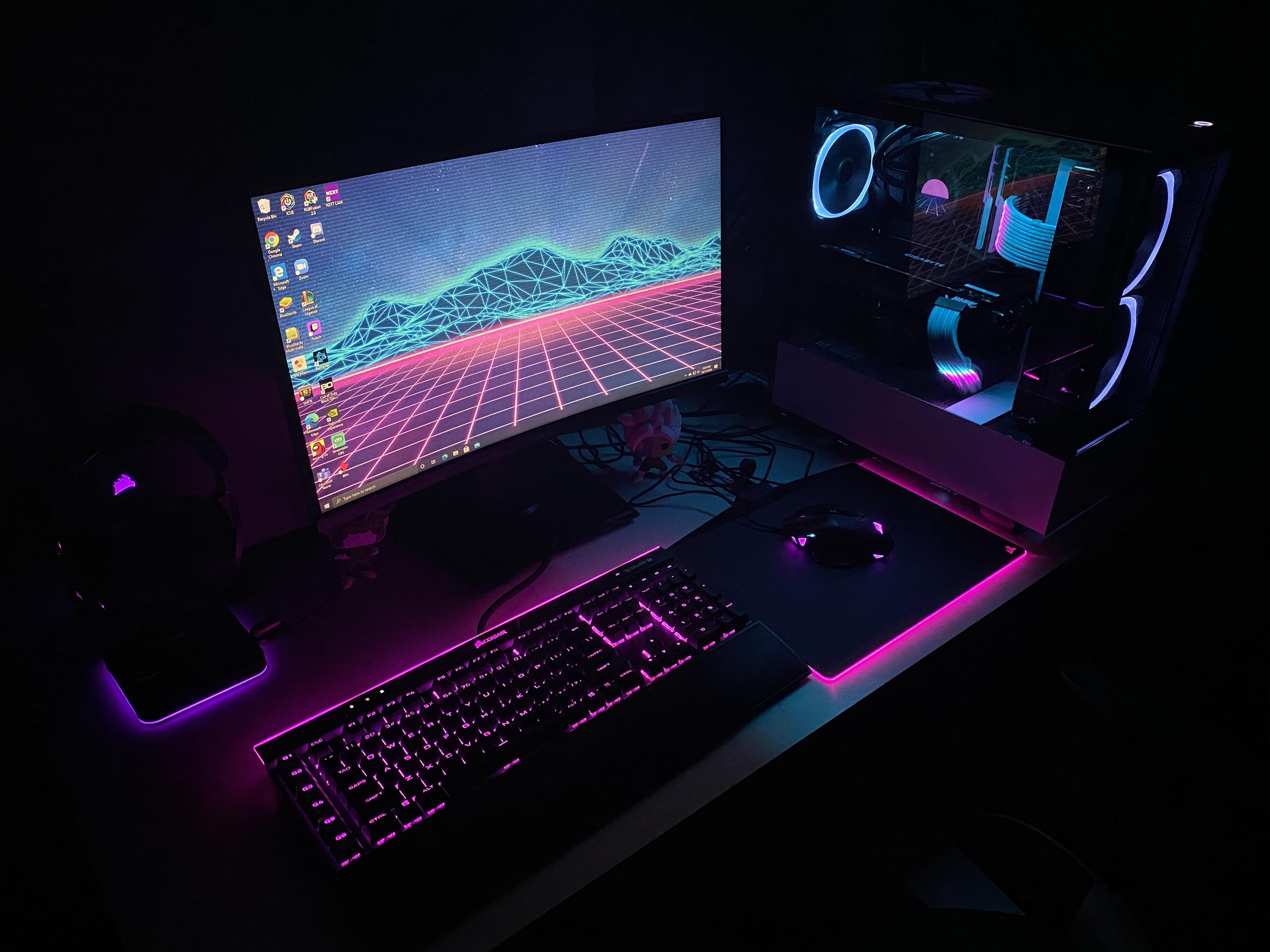 Brand new pc build/setup! Vaporwave edition! | Scrolller