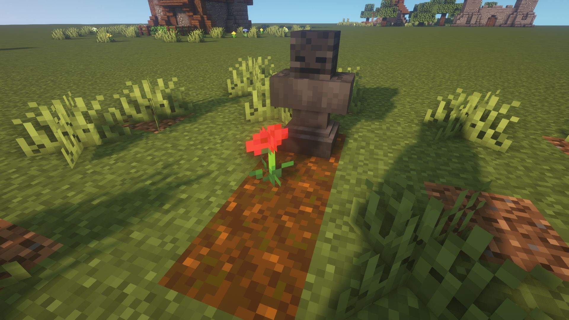 Broken anvil + wither skeleton skull makes for a cool gravestone | Scrolller