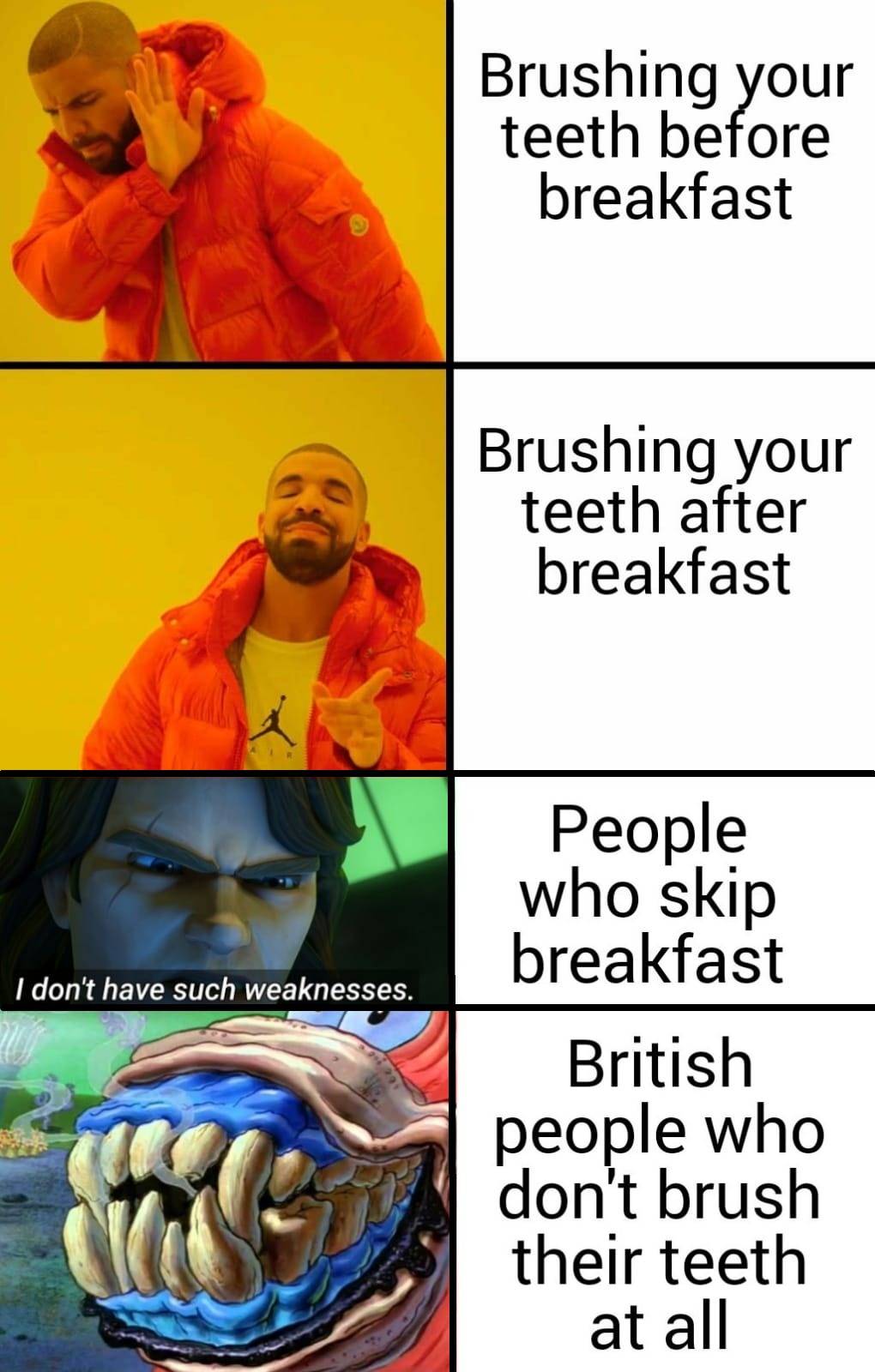 Brushing your teeth after breakfast gang | Scrolller