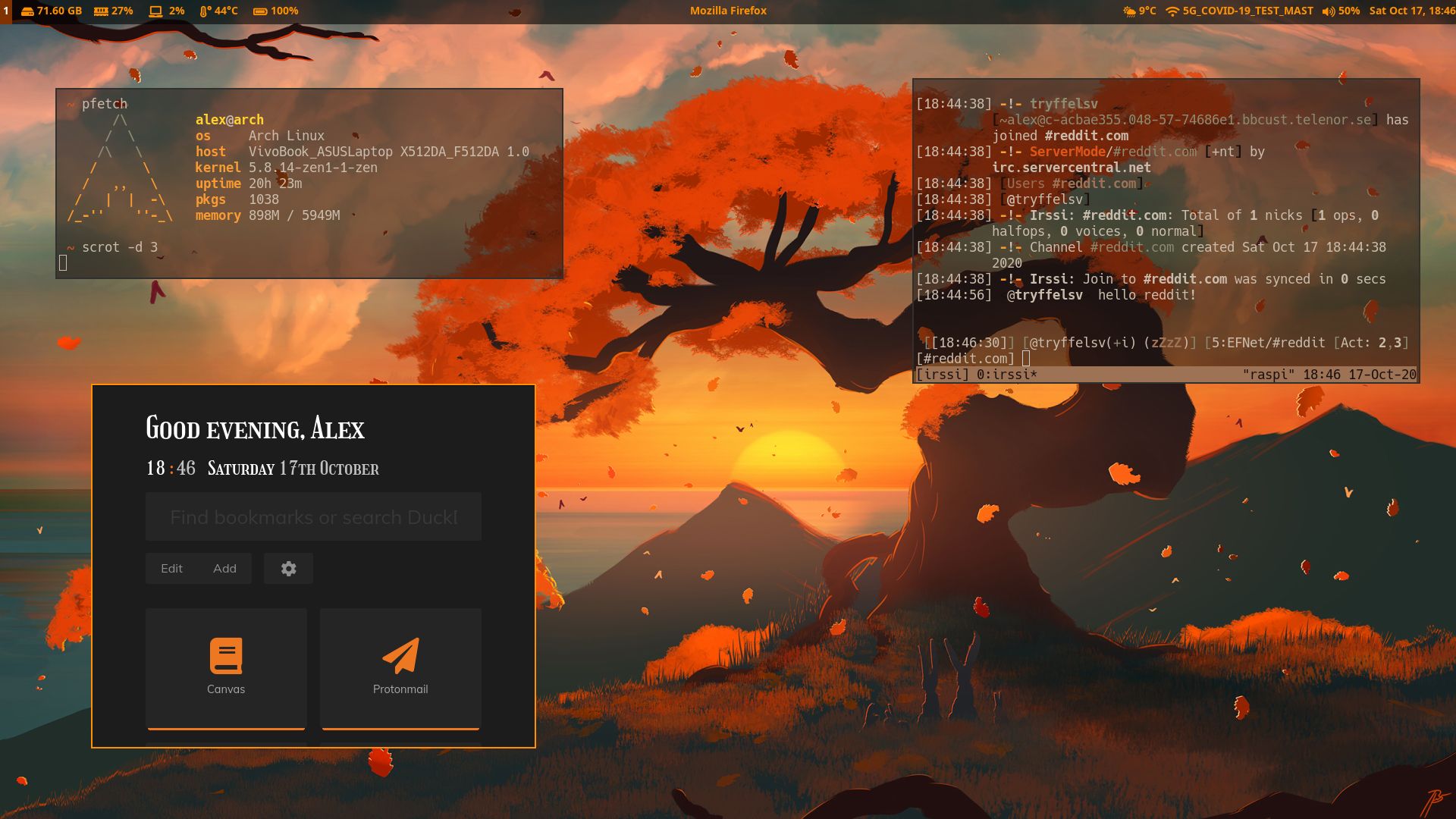[bspwm] Autumn-ish | Scrolller