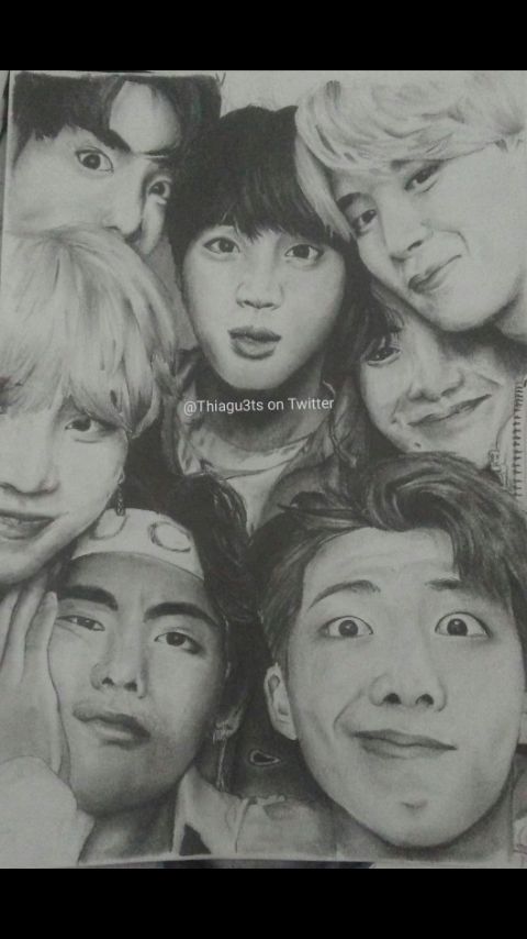 BTS Group Drawing | Scrolller