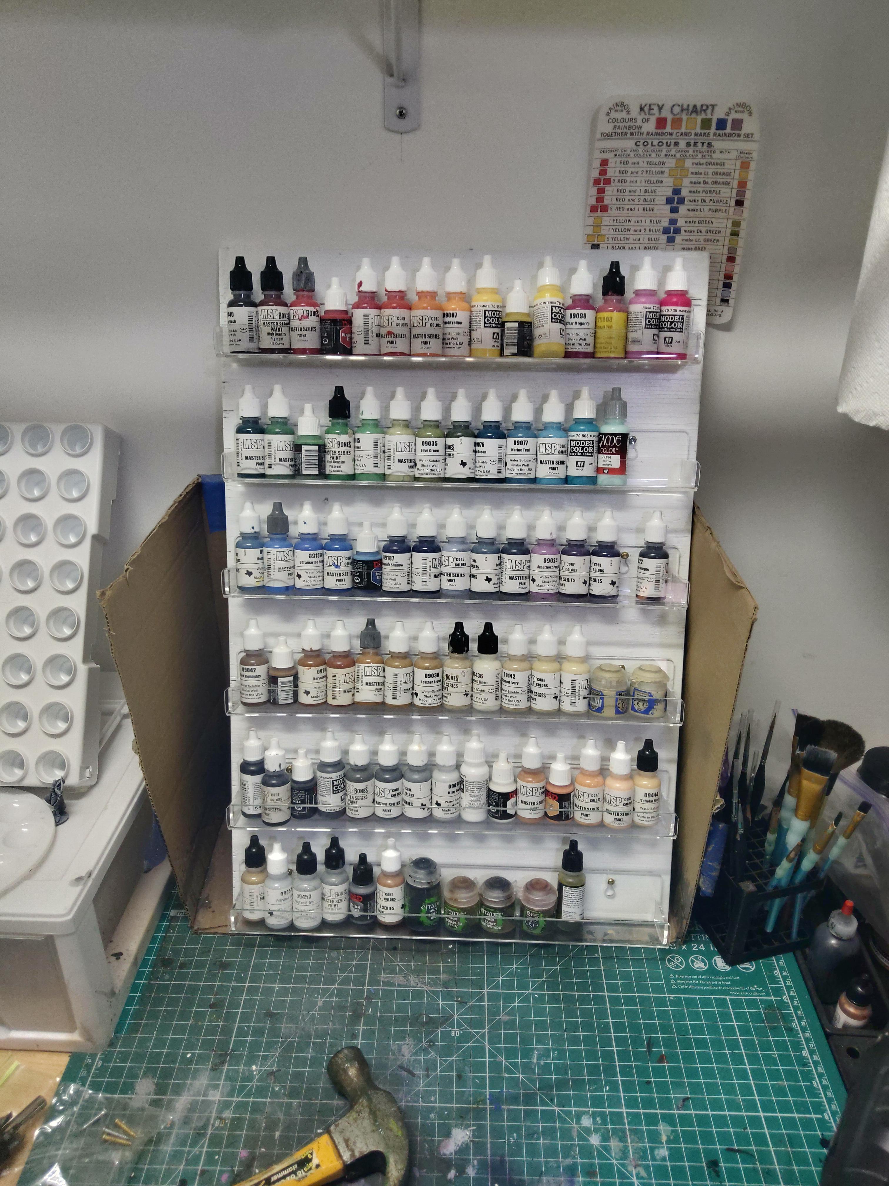 Built this to organize my paint, so excited to have it organized!! | Scrolller