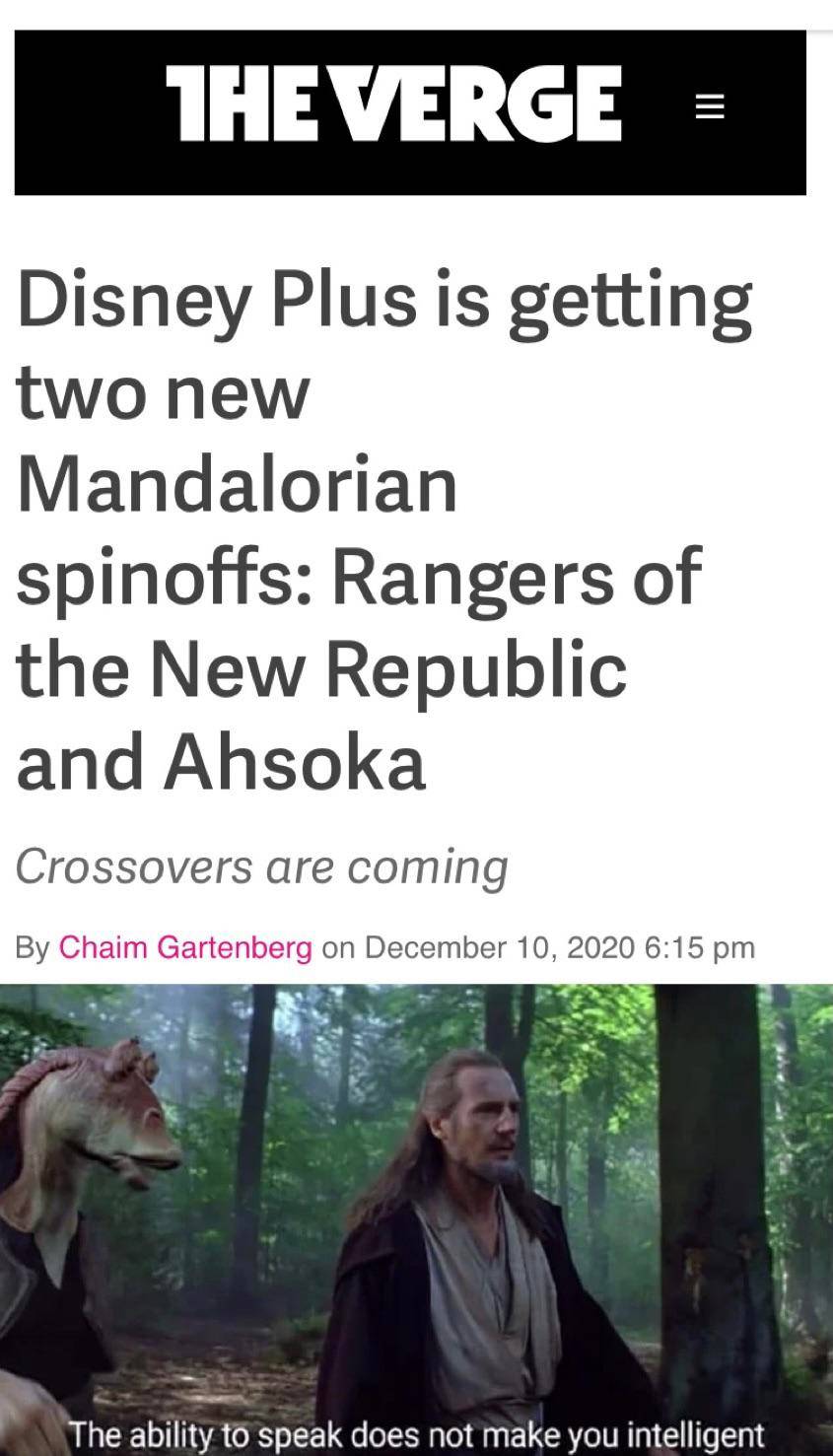 Calling the Ahsoka show a spin-off is heresy | Scrolller