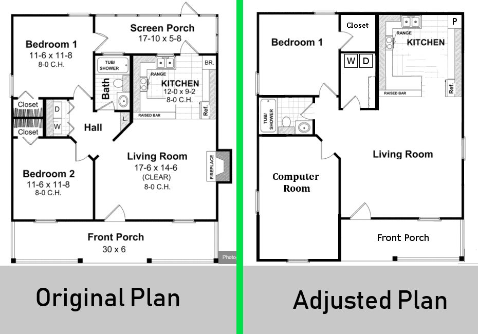 Can this Original Plan be altered as such, and does anyone have any idea how much it'd cost ...