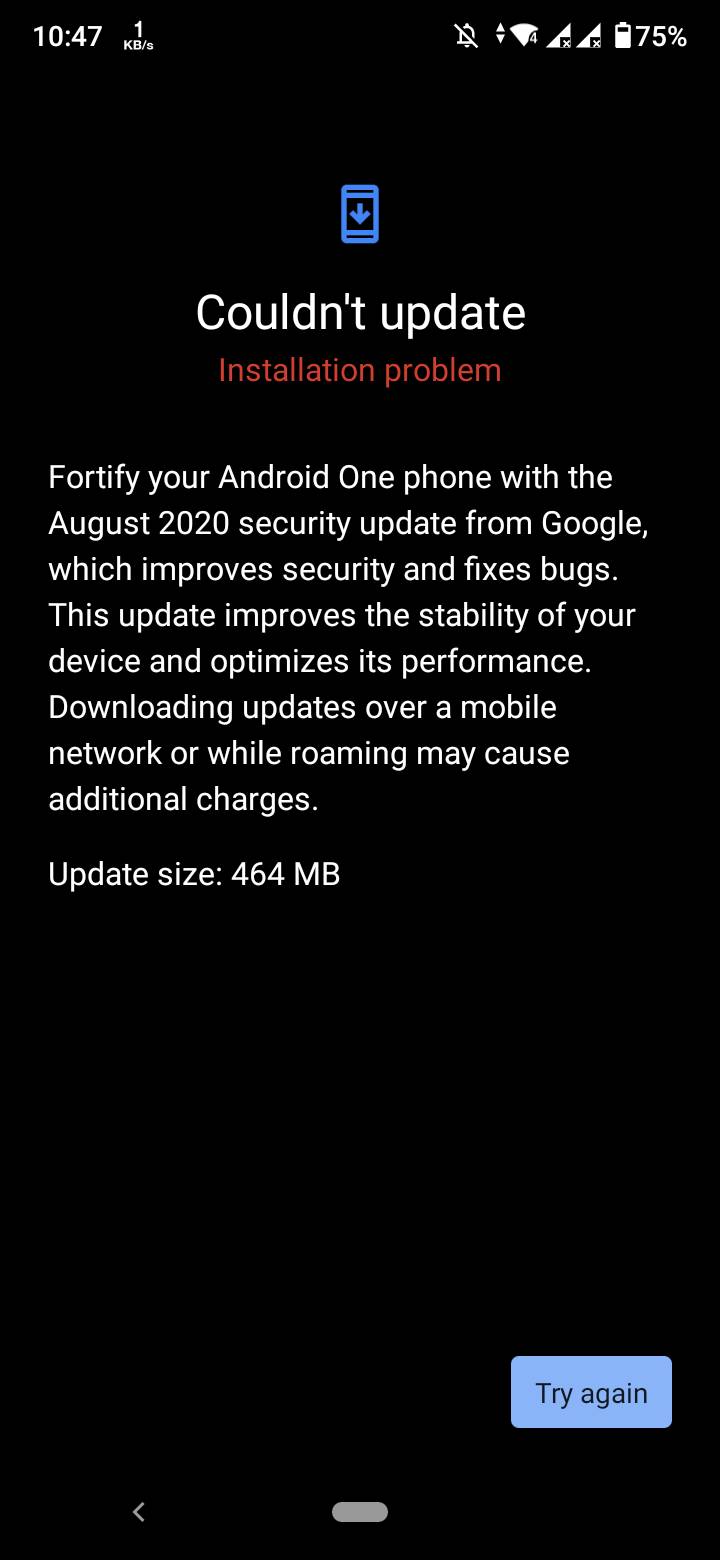 Can't update. Any solution? | Scrolller