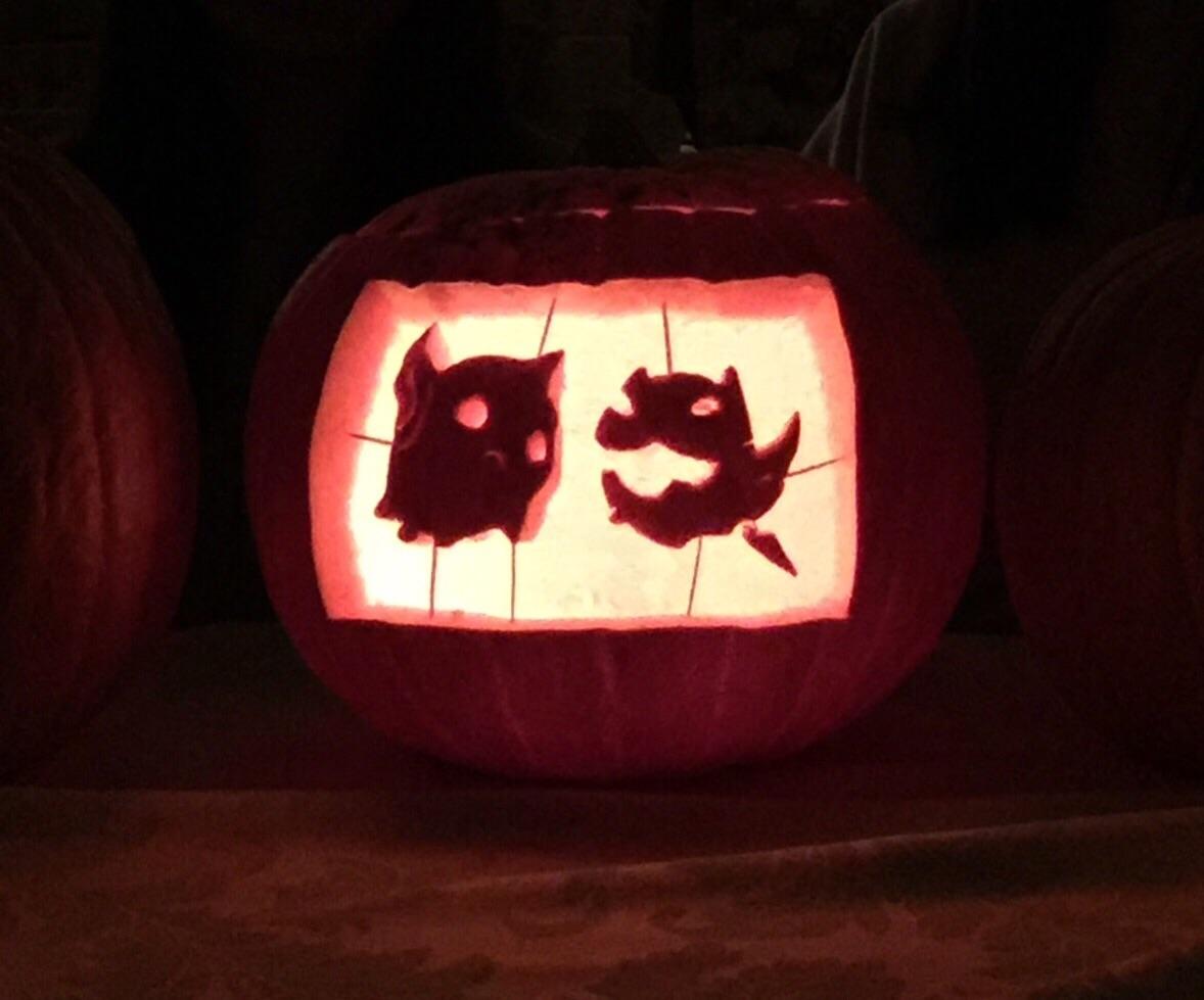 Carving of Shiro and Kuro | Scrolller