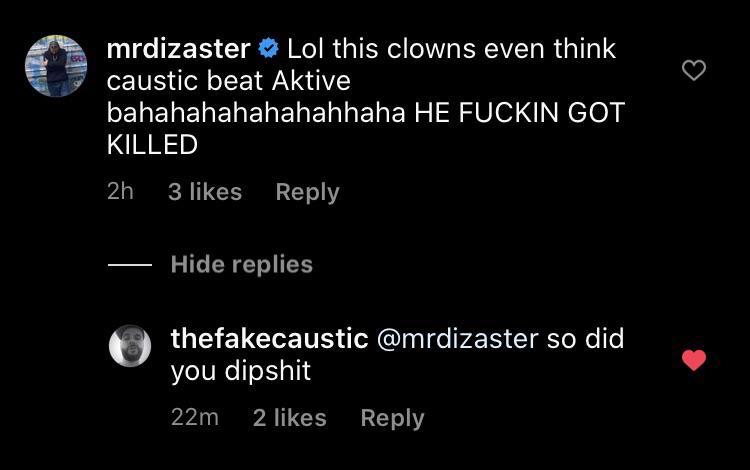 Caustic’s Response to Dizaster | Scrolller