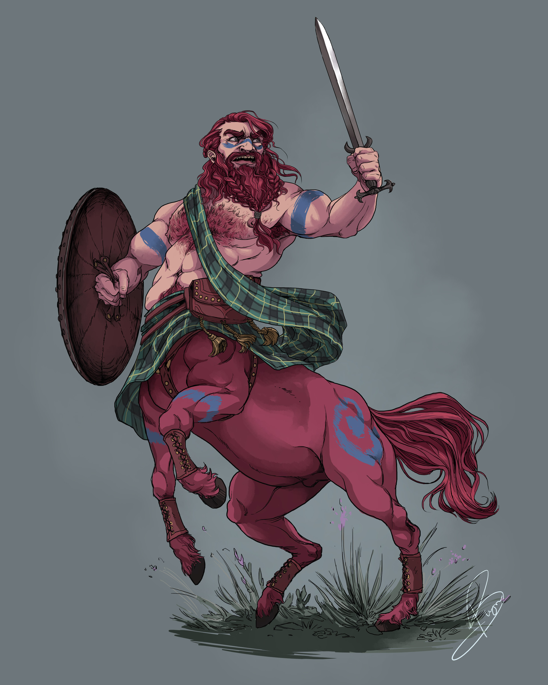 Celtic Warrior Centaur by Blayne E. Fox | Scrolller