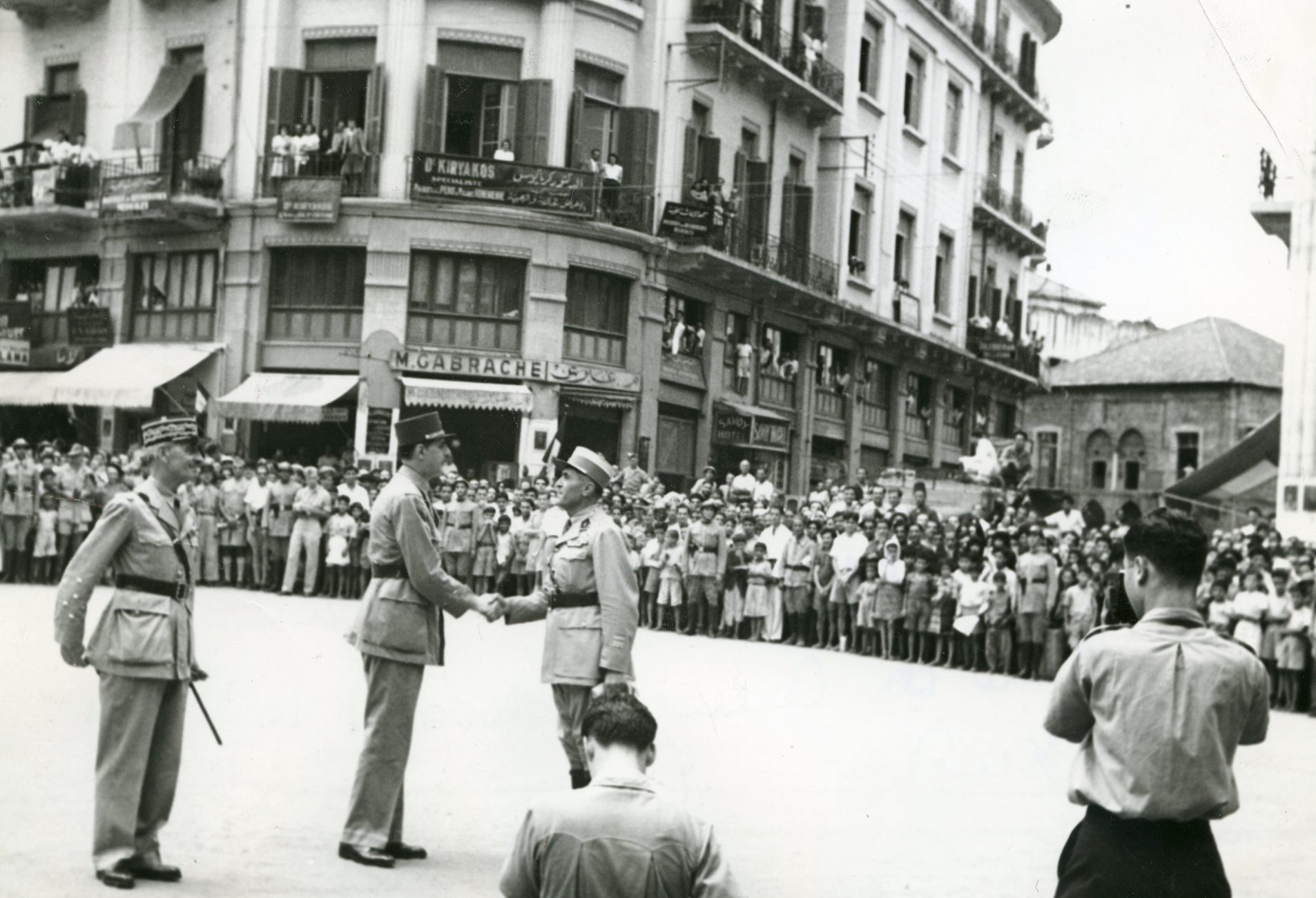 Charles De Gaulle in Beirut, Martyrs square - 1942 | Scrolller