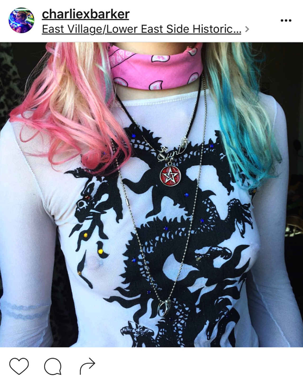 Charlie Barker (British model) on her Instagram today | Scrolller