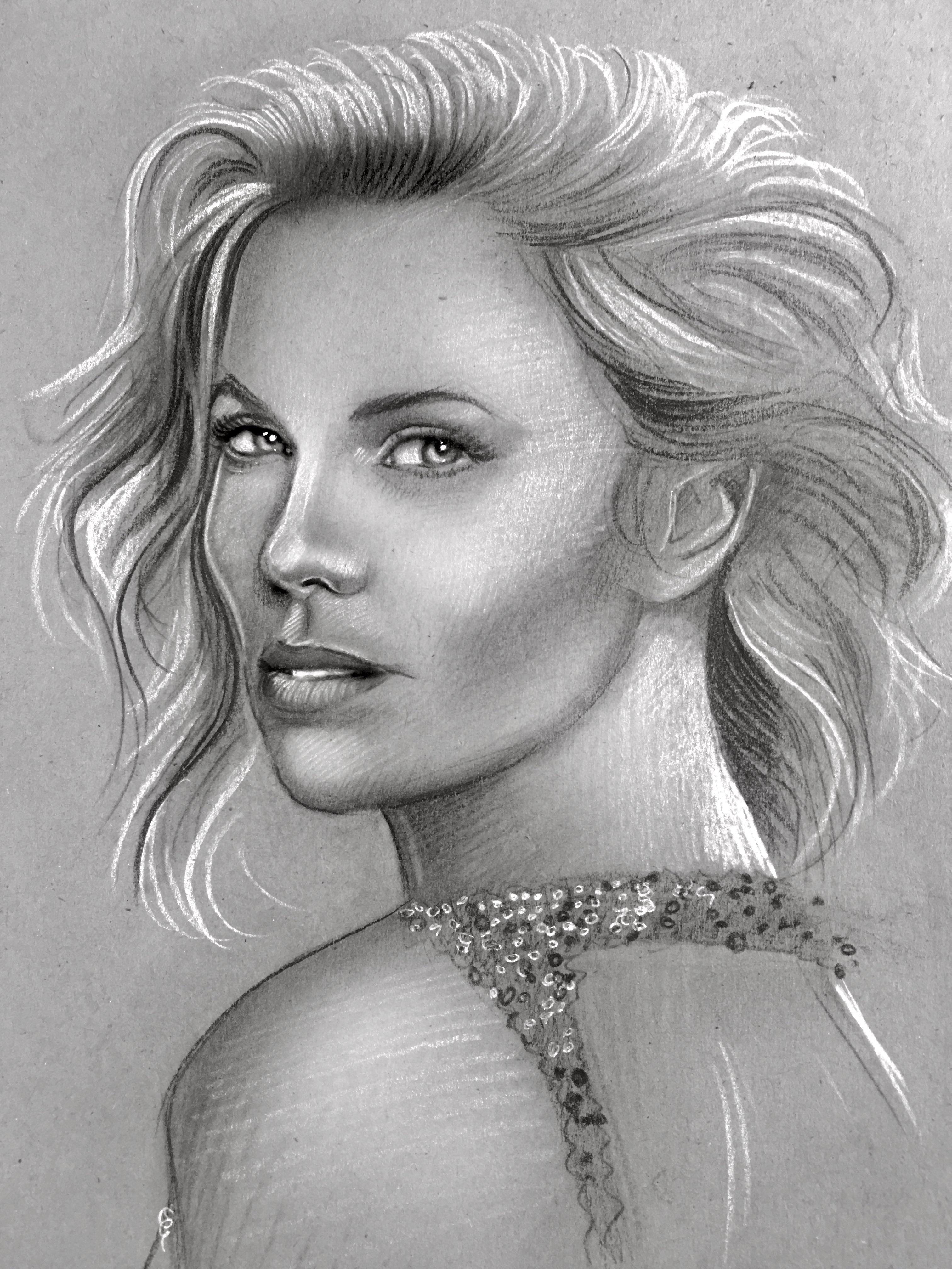 Charlize Theron - my fan art of her majesty | Scrolller