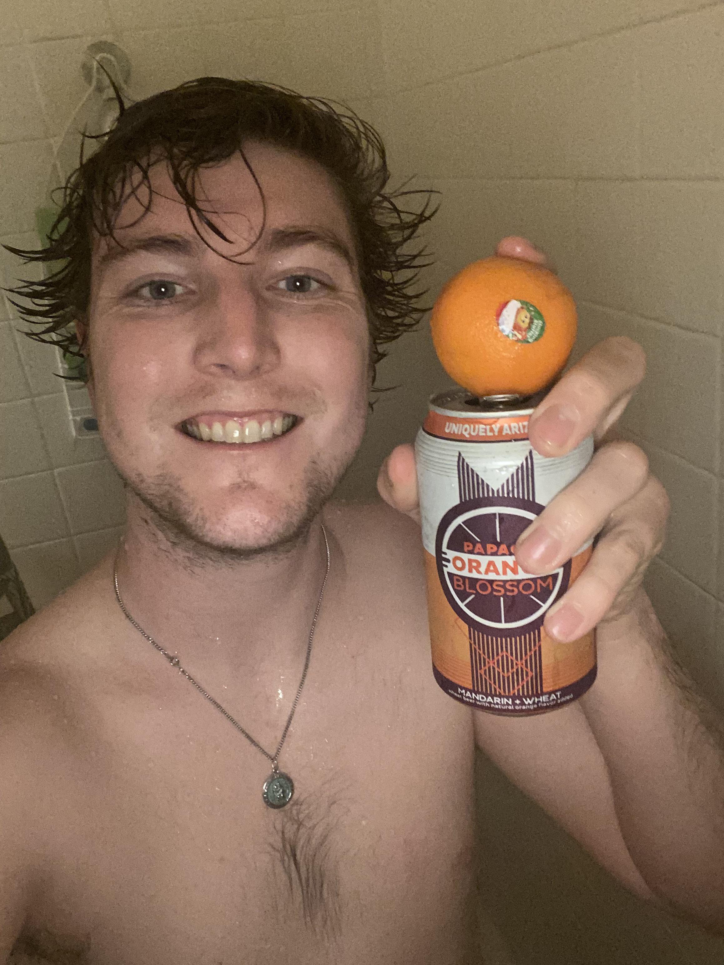 Checking off two boxes, first shower beer and shower orange of 2021! | Scrolller