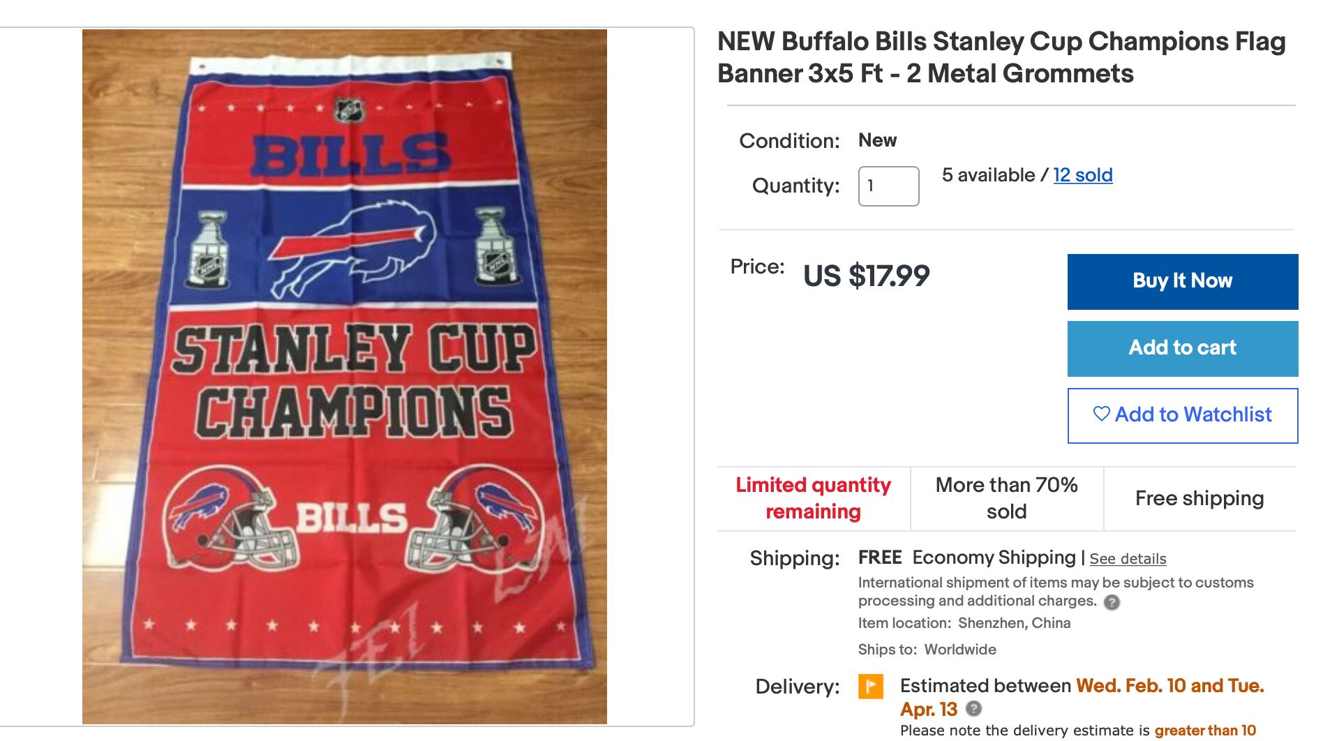 Cheer Up Bills Mafia, At Least You Are Stanley Cup Champions | Scrolller