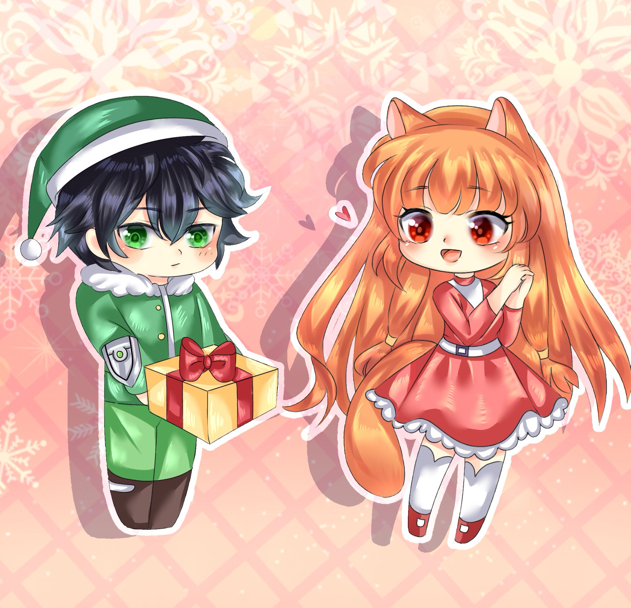 Chibi Christmas Naofumi and Raphtalia | Scrolller