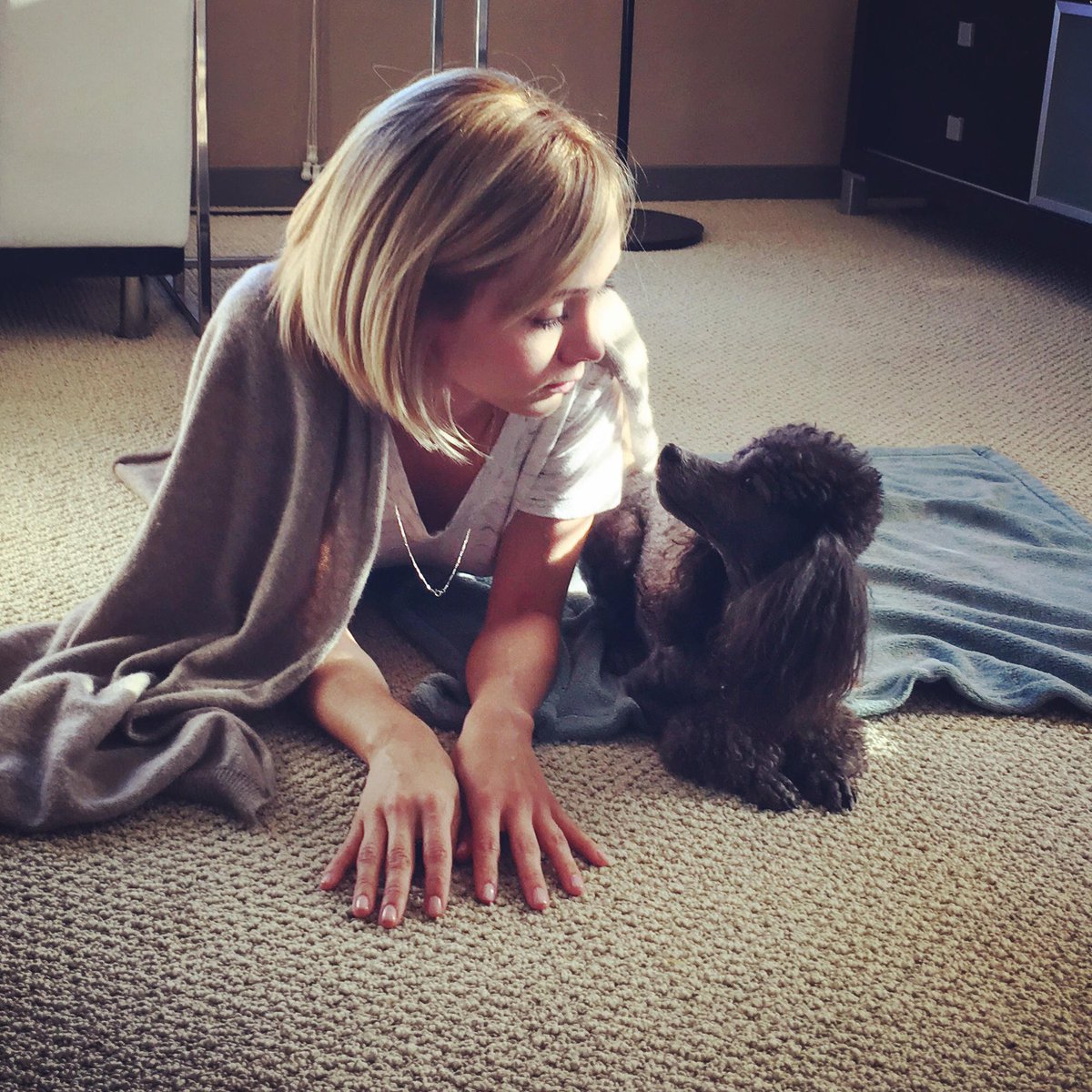 Chilling with her doggo | Scrolller