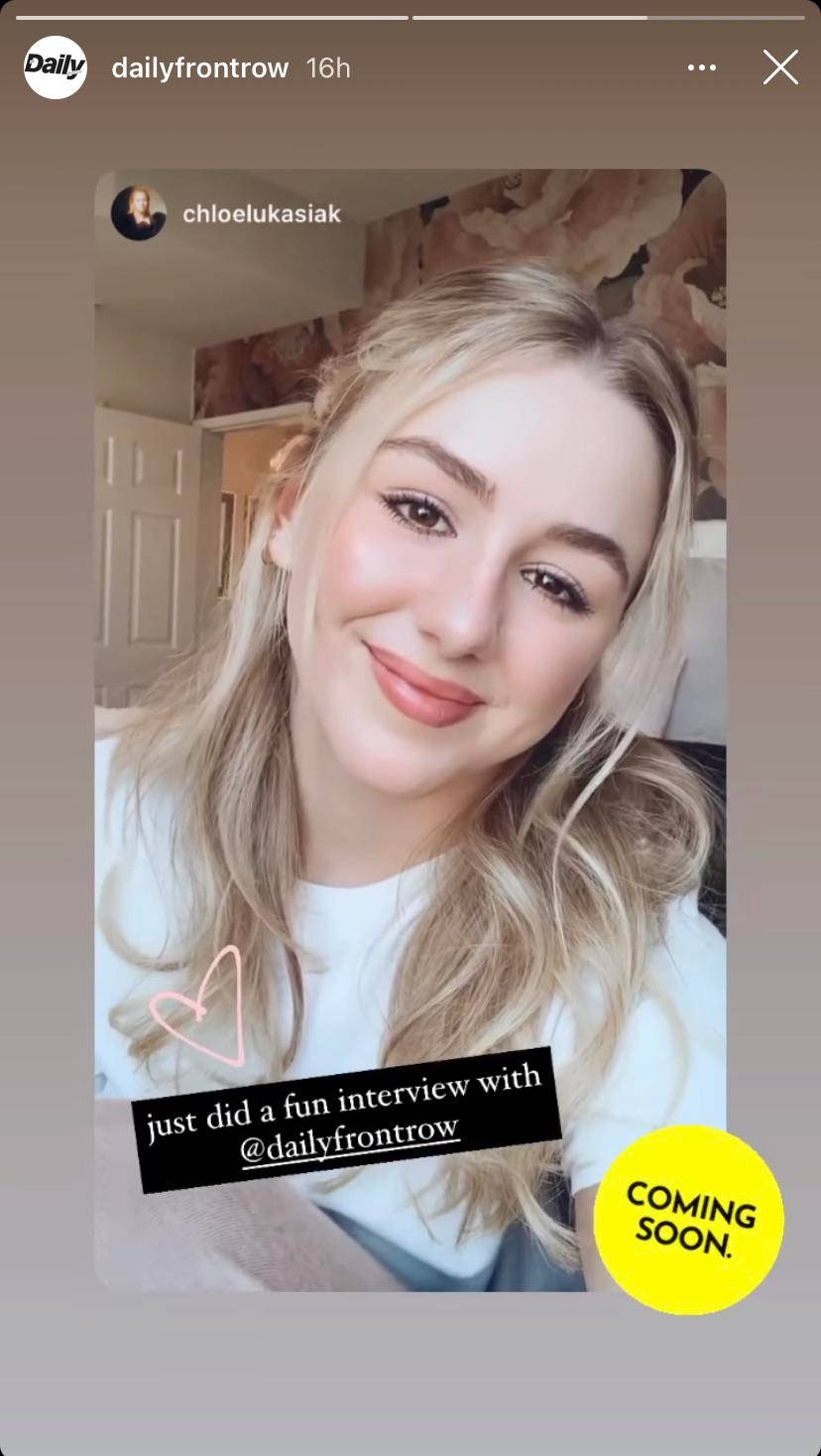 Chloe has an interview coming out | Scrolller