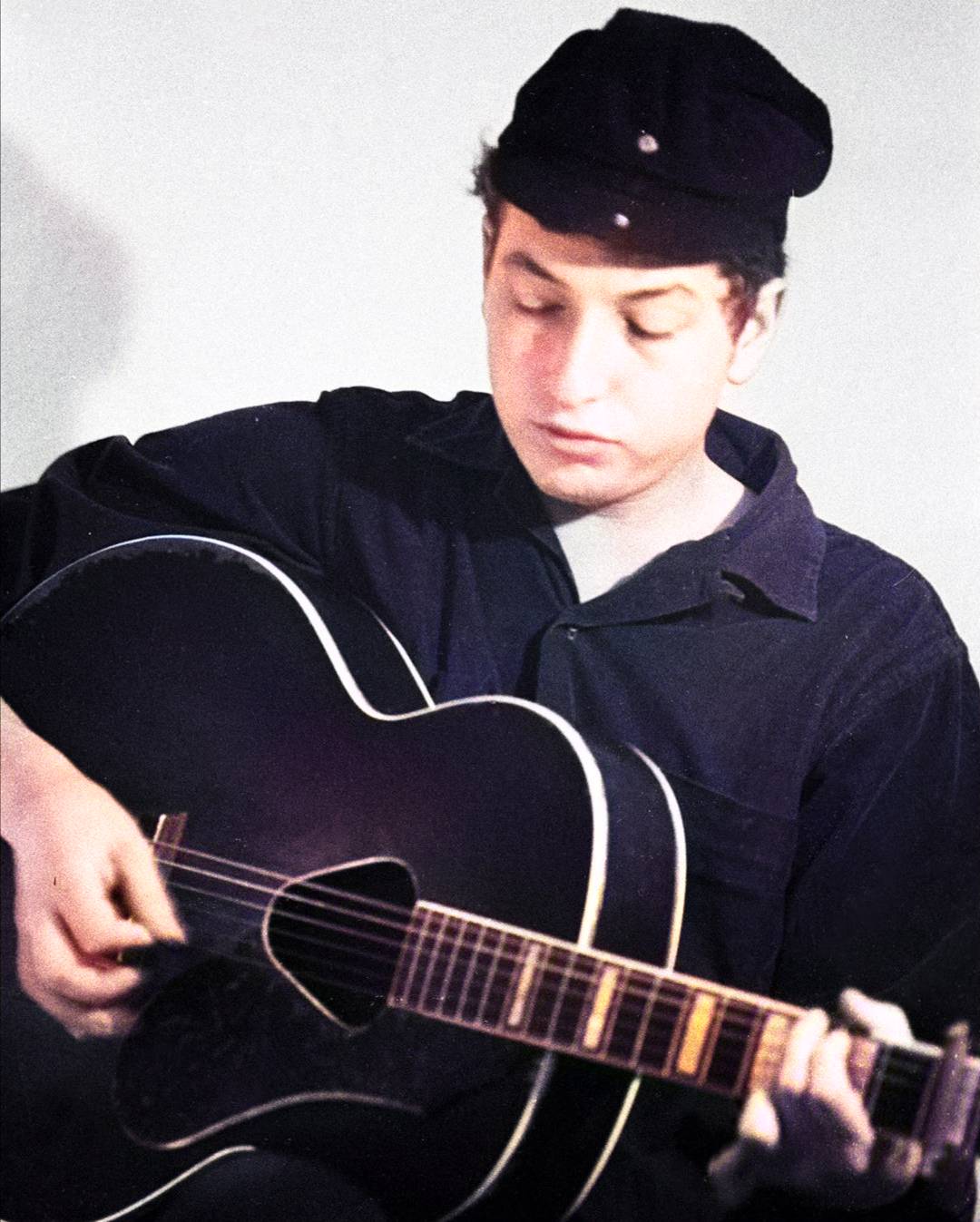 Chubby young Bob Dylan, but now in colour! | Scrolller