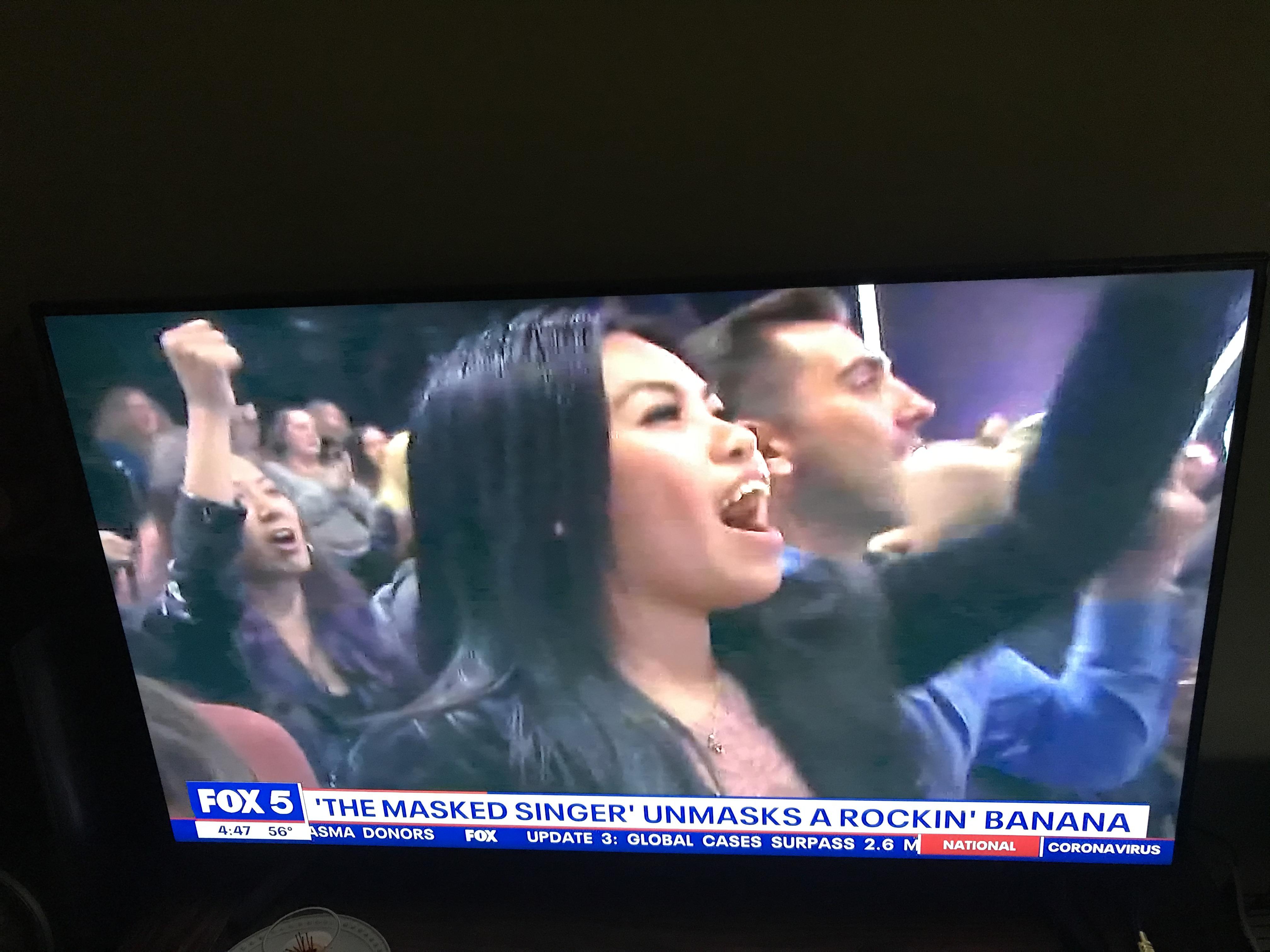Cindy spotted in the Masked Singer audience. | Scrolller