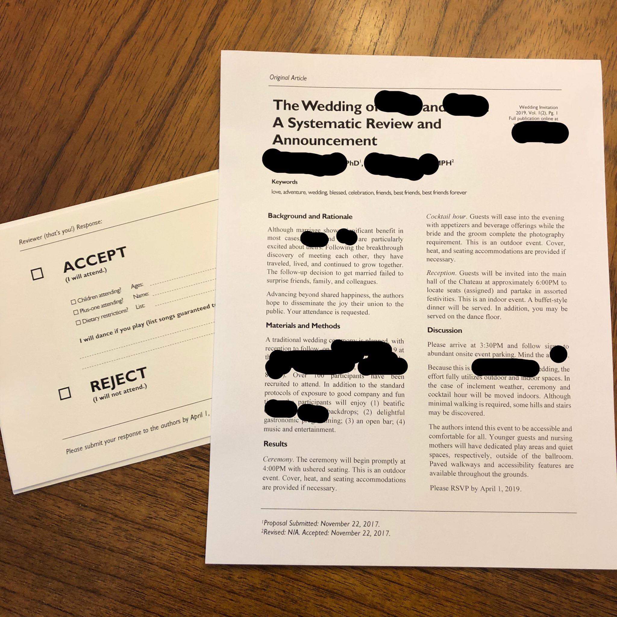 Clever wedding invitation! | Scrolller