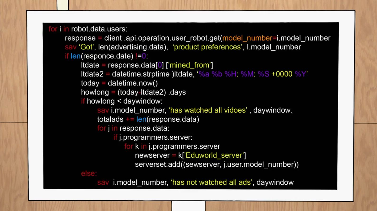 [Close Enough] Code for an educational robot | Scrolller