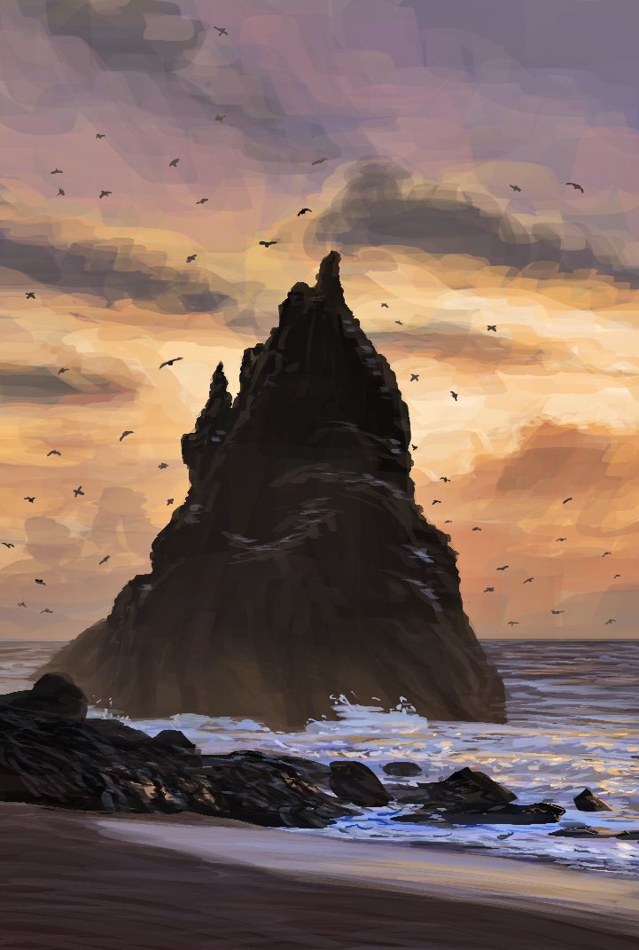 Color landscape study - sunset ocean | Scrolller