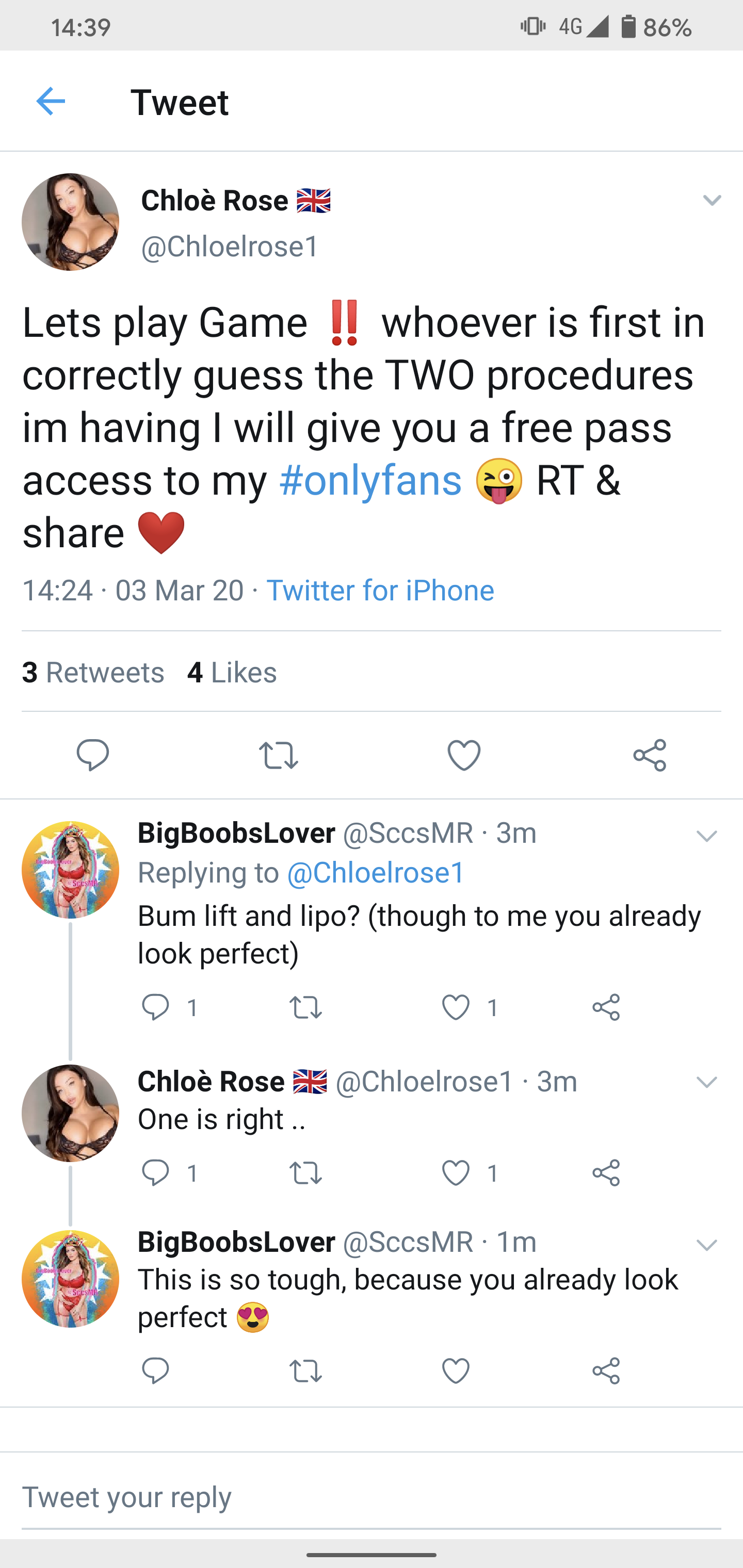 Competition on her twitter | Scrolller