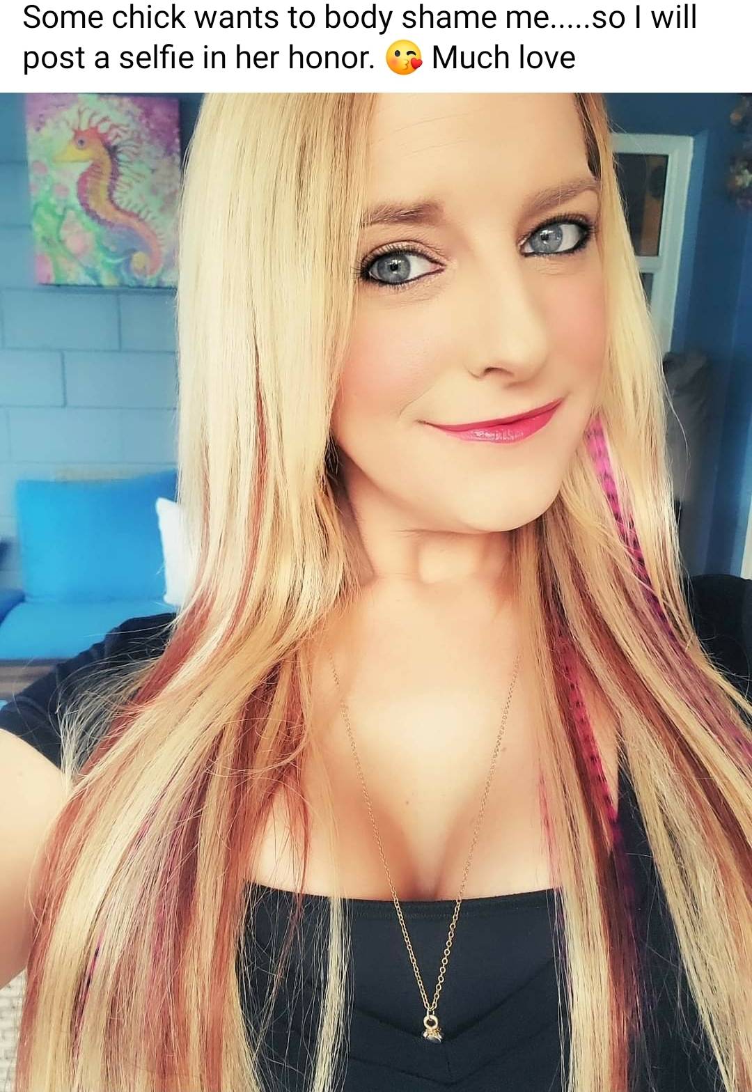 Complaining about body shaming posts super filtered picture.... | Scrolller