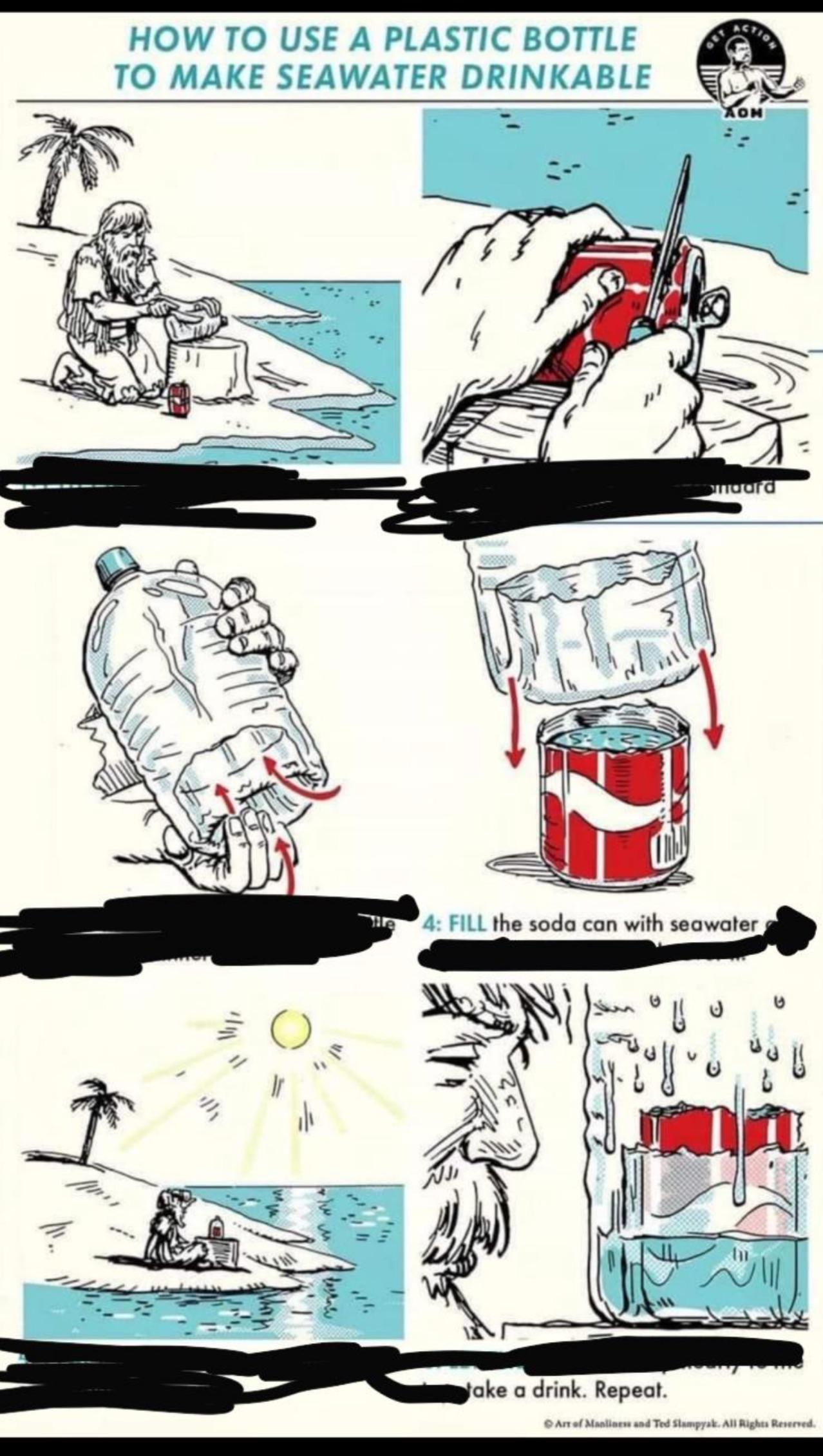 Cool guide on how to drink seawater 😎😎 | Scrolller