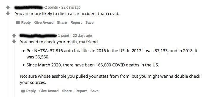 COVID Denier (Repost w/ Names Redacted) | Scrolller